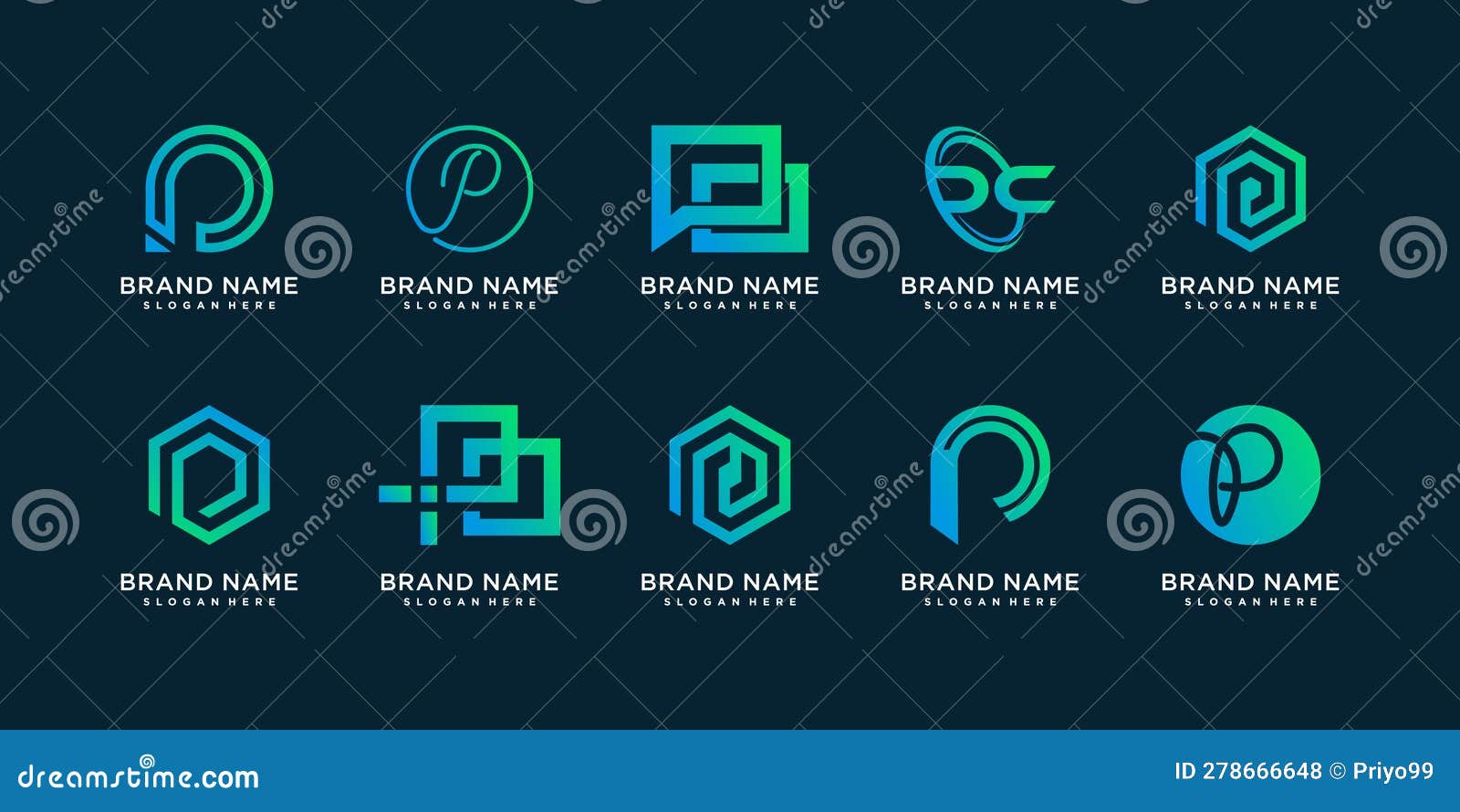 P Logo Collection with Modern Creative Style Premium Vector Stock ...
