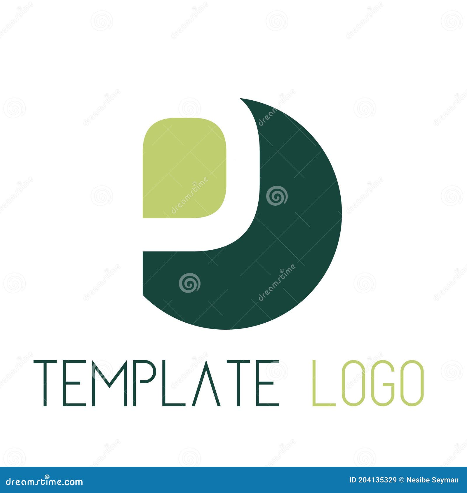 P, Logo Template, Illustration, White Background Stock Vector ...