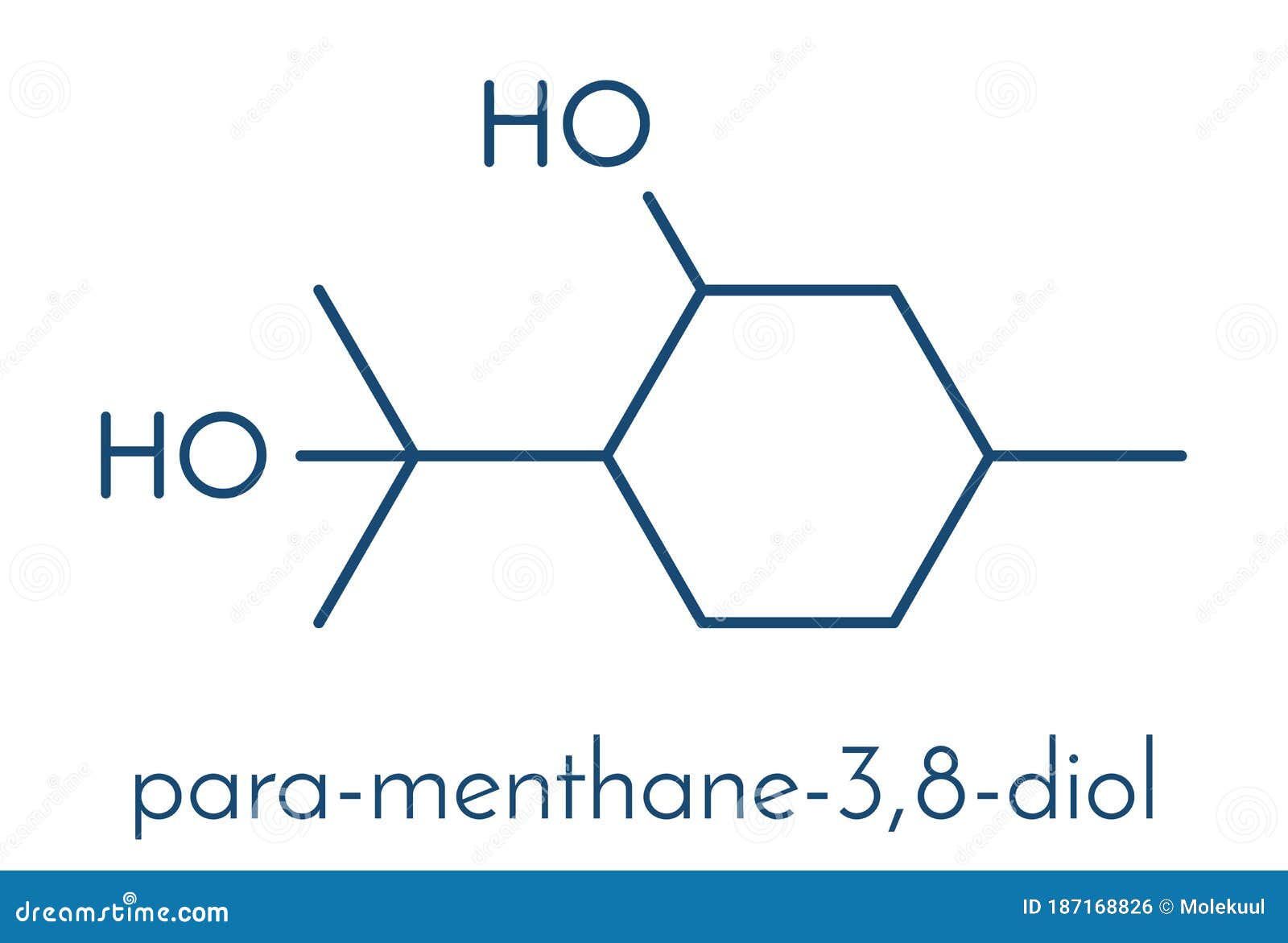 P-Menthane-3-8-diol PMD, Menthoglycol Insect Repellent Molecule ...