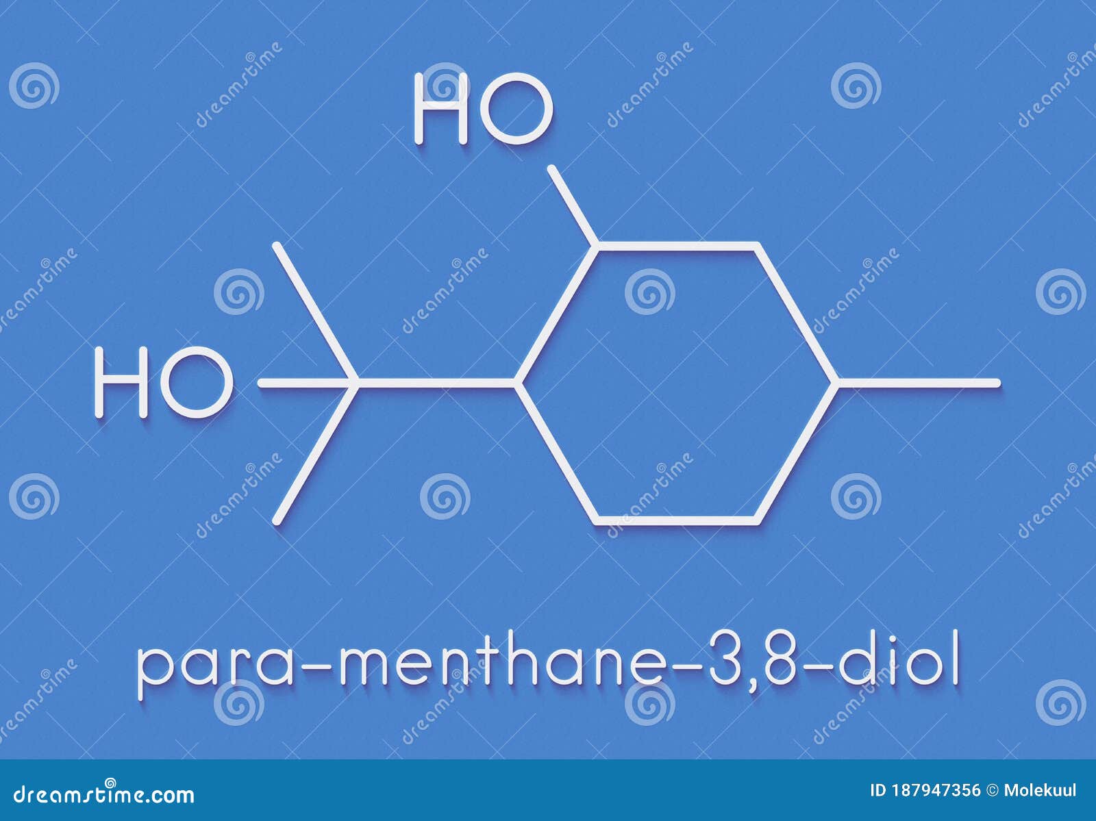 P-Menthane-3-8-diol PMD, Menthoglycol Insect Repellent Molecule ...