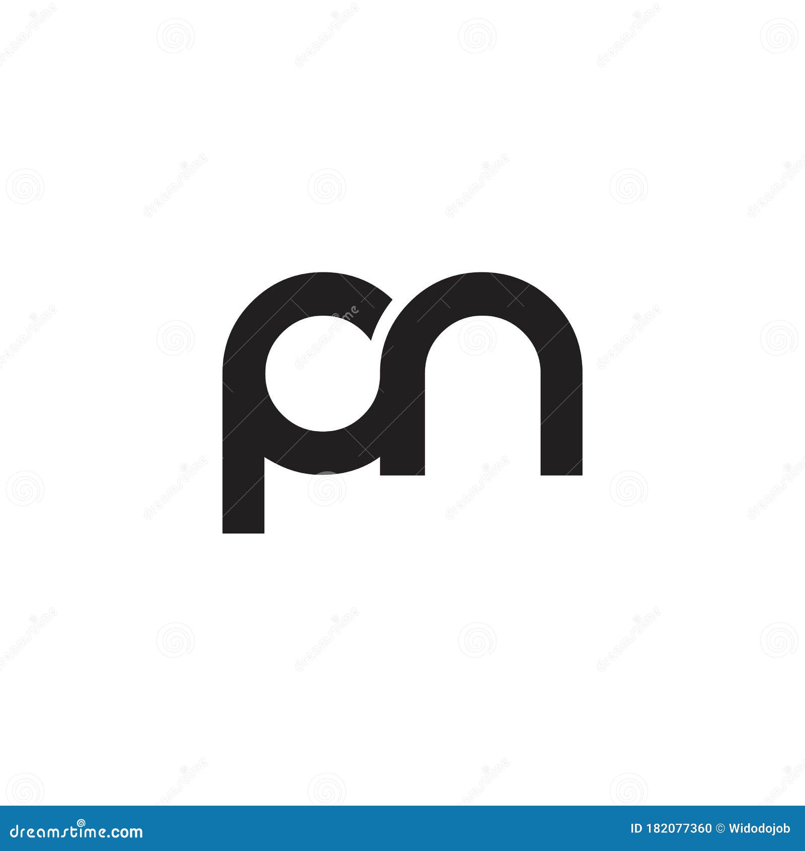 P N Lowercase Letter Lgo Design Vector Stock Vector - Illustration of ...