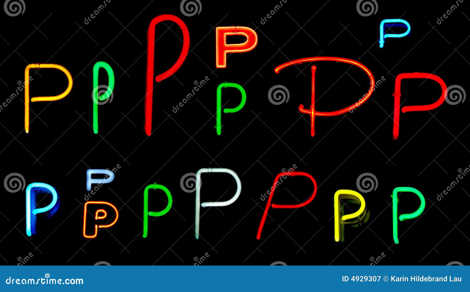 P Neon Letters stock illustration. Illustration of capital - 4929307