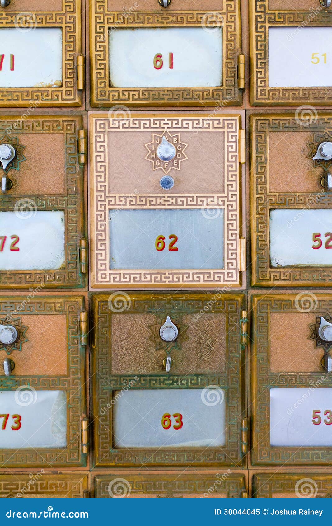 Brand New PO Box stock image. Image of security, numbered - 30044045