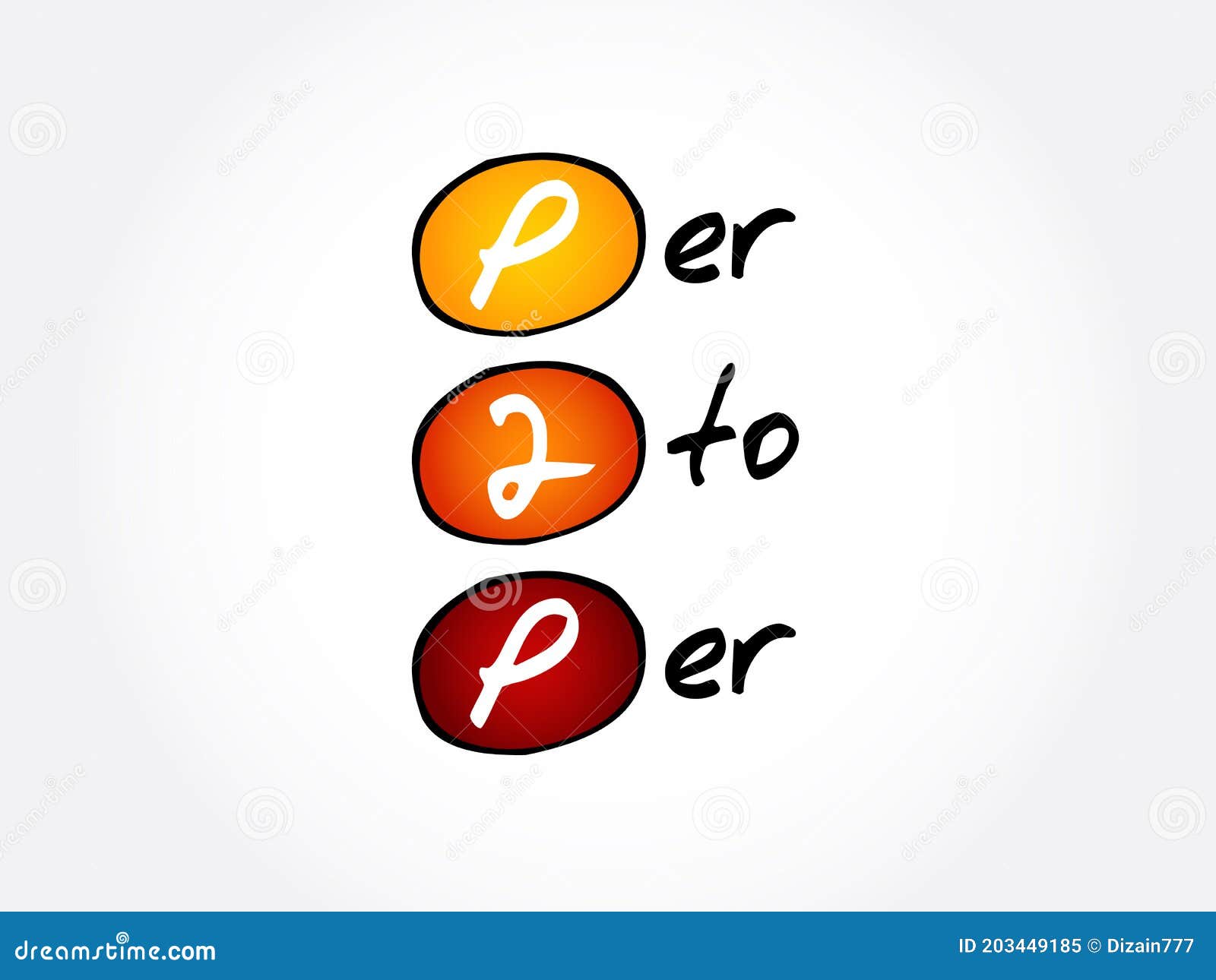 P2P - Per to Per acronym stock illustration. Illustration of matrix ...