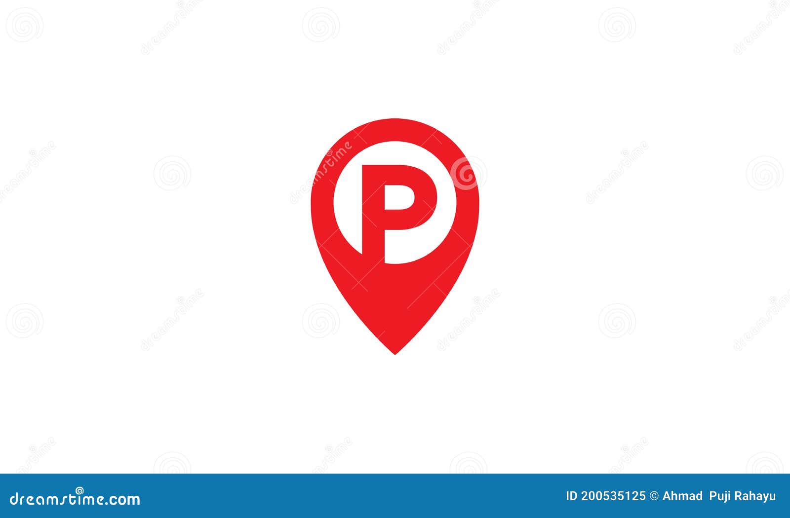 P for Parking with Pin Maps Location Logo Vector Icon Design Stock ...