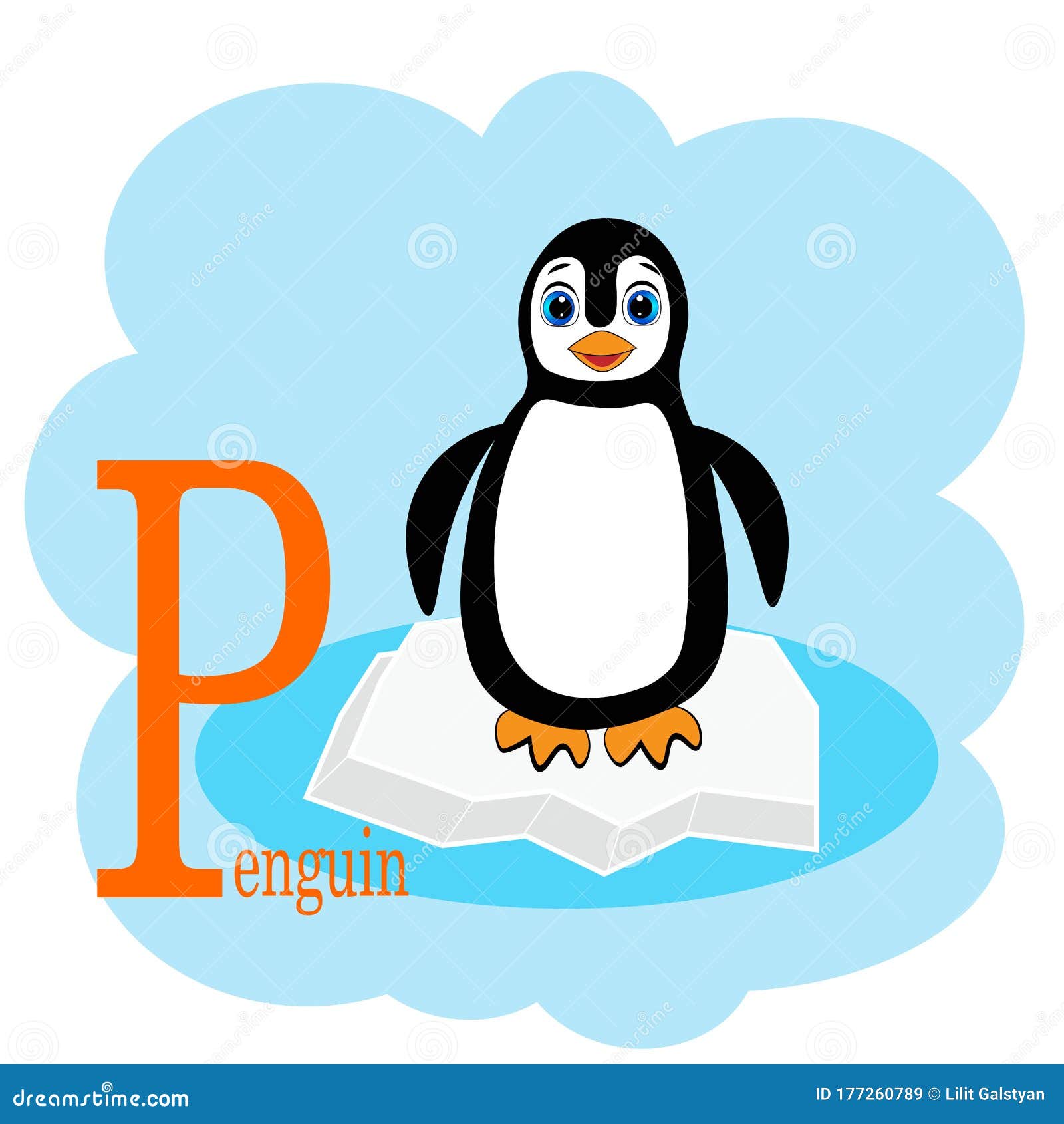 P for Penguin Abc Animal Alphabet Stock Vector - Illustration of ...
