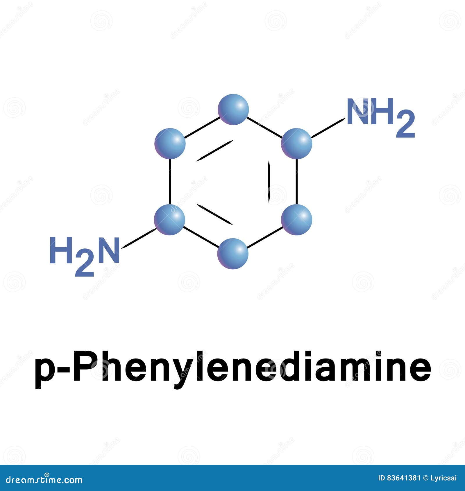 P-Phenylenediamine PPD is an Organic Compound Stock Vector ...