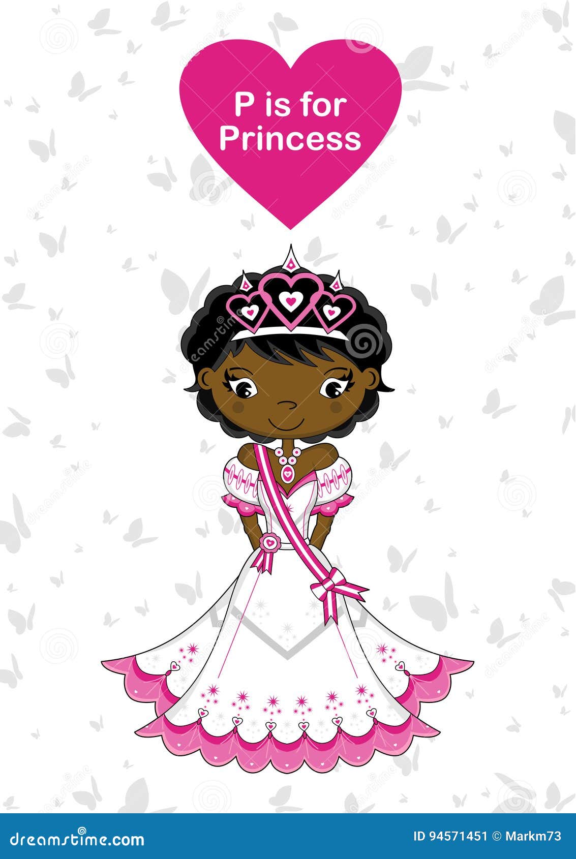 P is for Princess stock vector. Illustration of education - 94571451