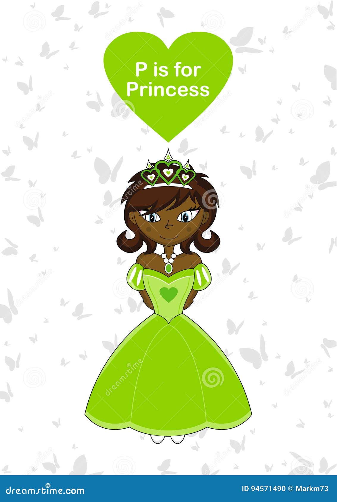 P is for Princess stock vector. Illustration of fairytale - 94571490