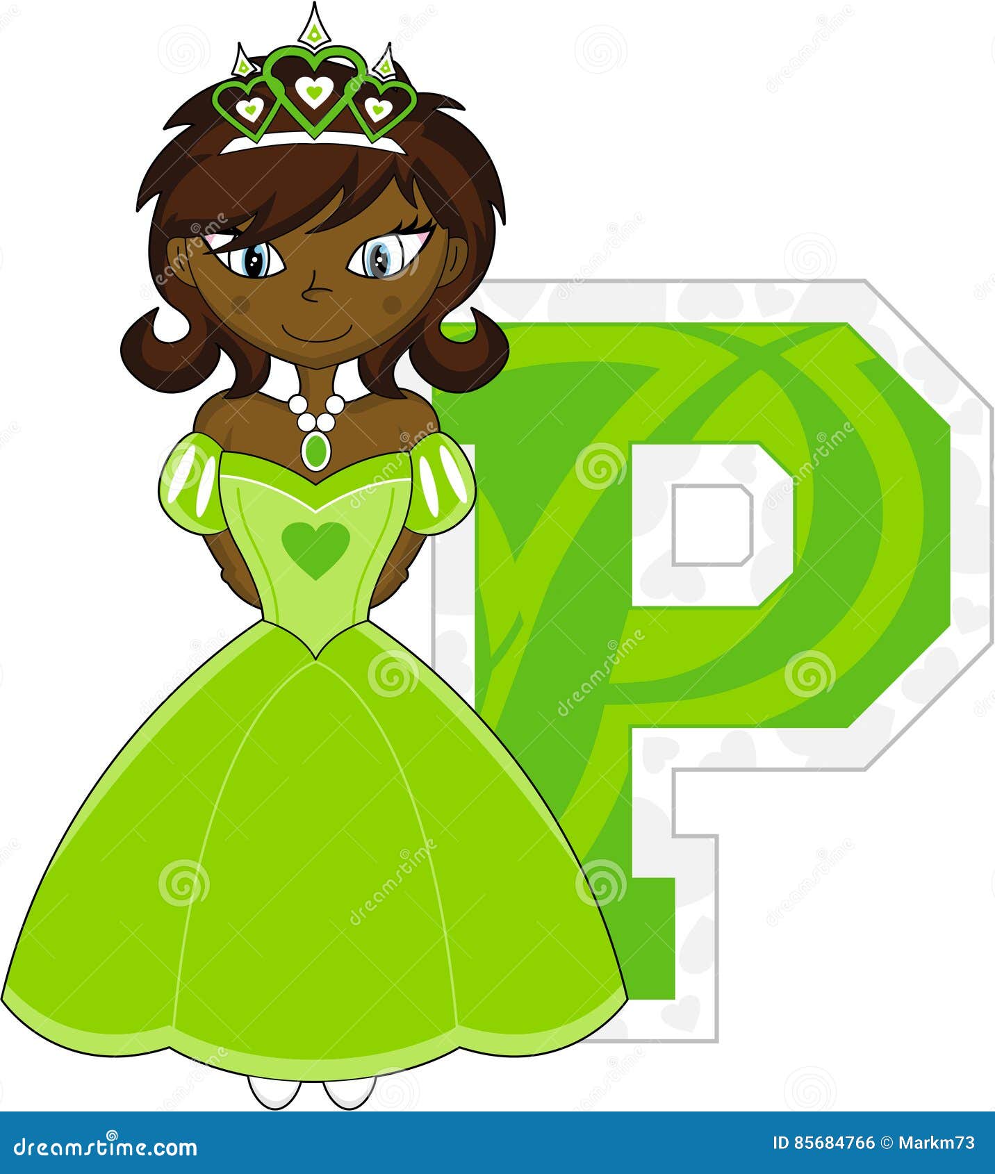 P is for Princess stock vector. Illustration of monarchy - 85684766