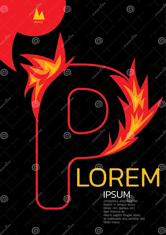 P Template Letter. Space Photo and Text. Stock Vector - Illustration of ...