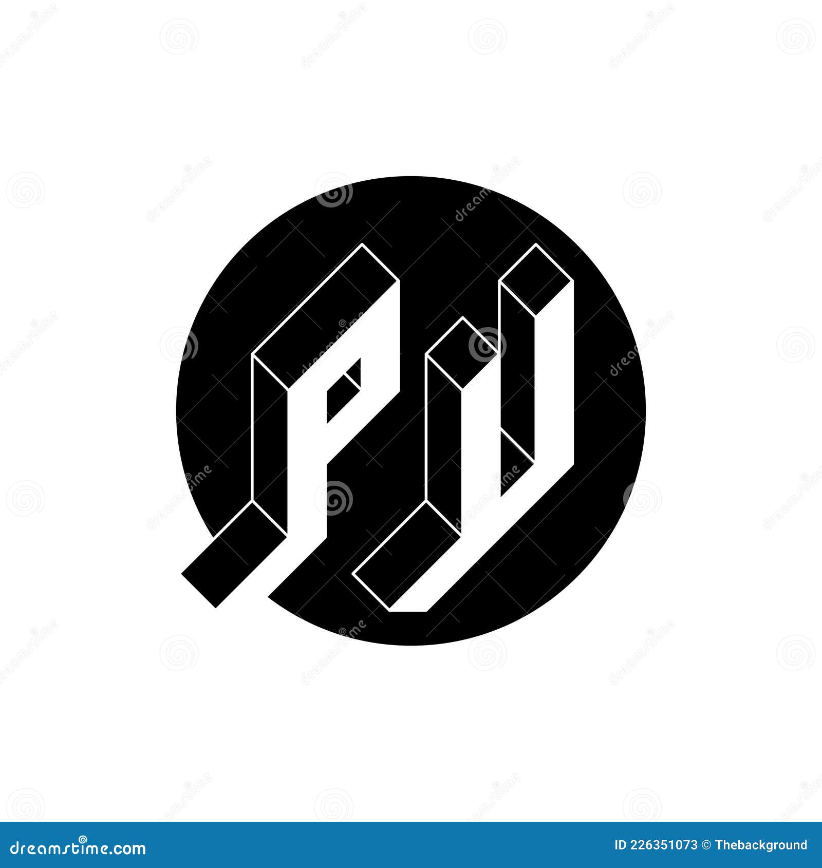 P and U - Monogram or Logotype. Isometric 3d Font for Design. PU - 2 ...