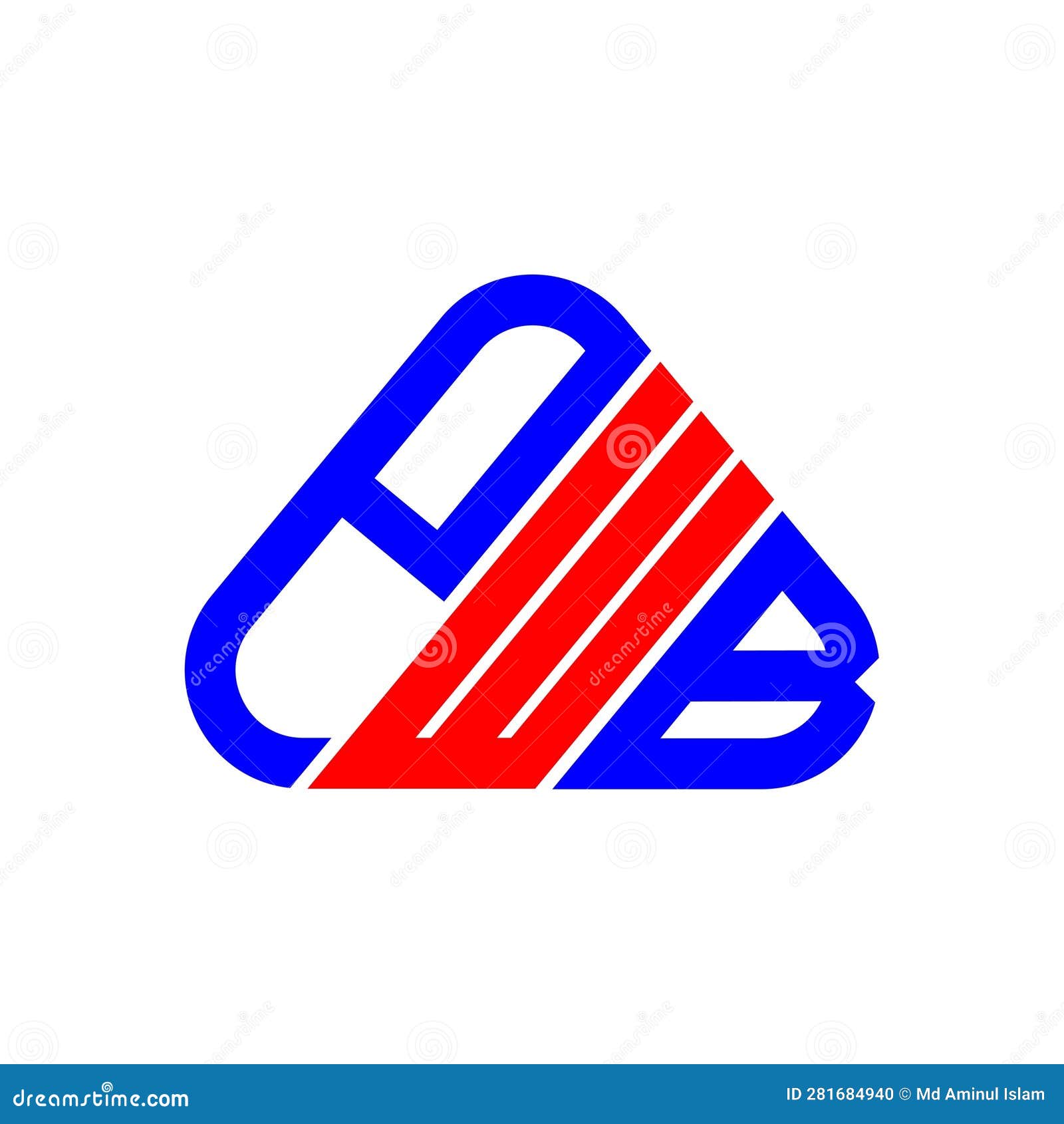 P W B Letter Logo Creative Design with Vector Graphic, P W B Stock ...