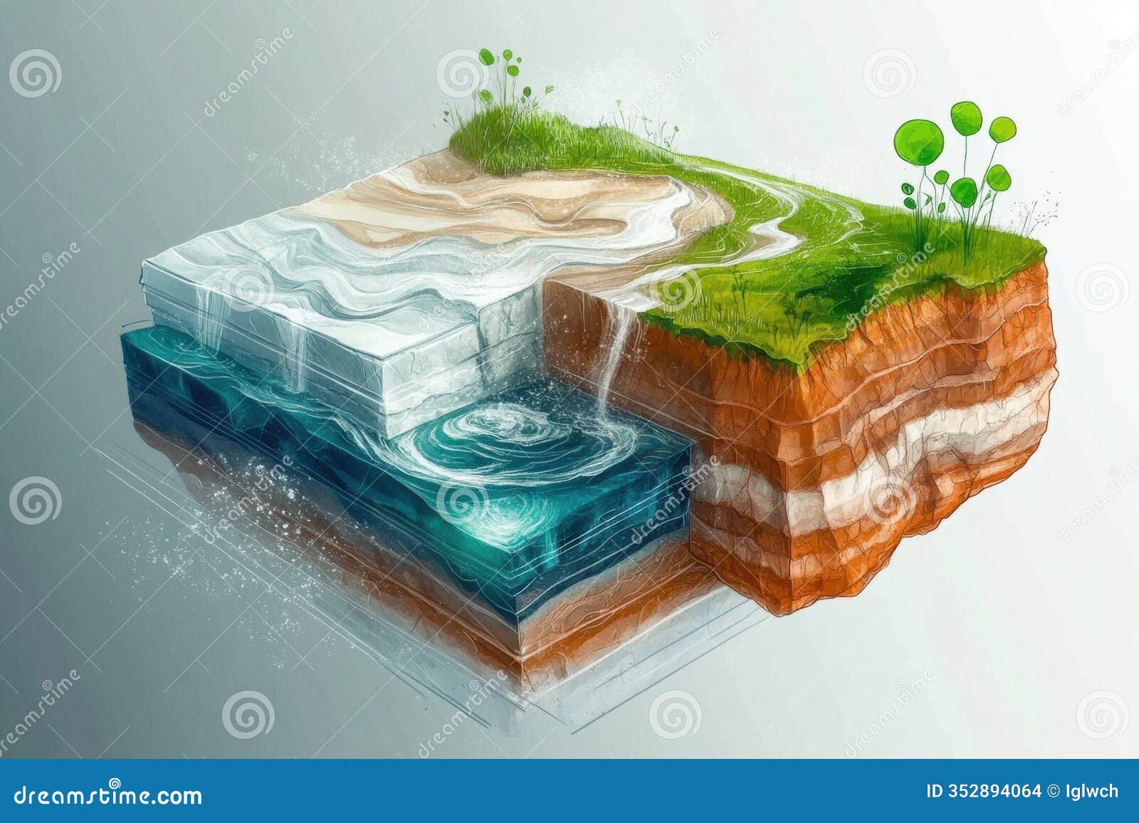 P-wave Interaction with Earths Layers Illustrating Travel through Solid ...
