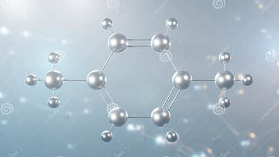 P-xylene Molecular Structure, 3d Model Molecule, Para-xylene ...
