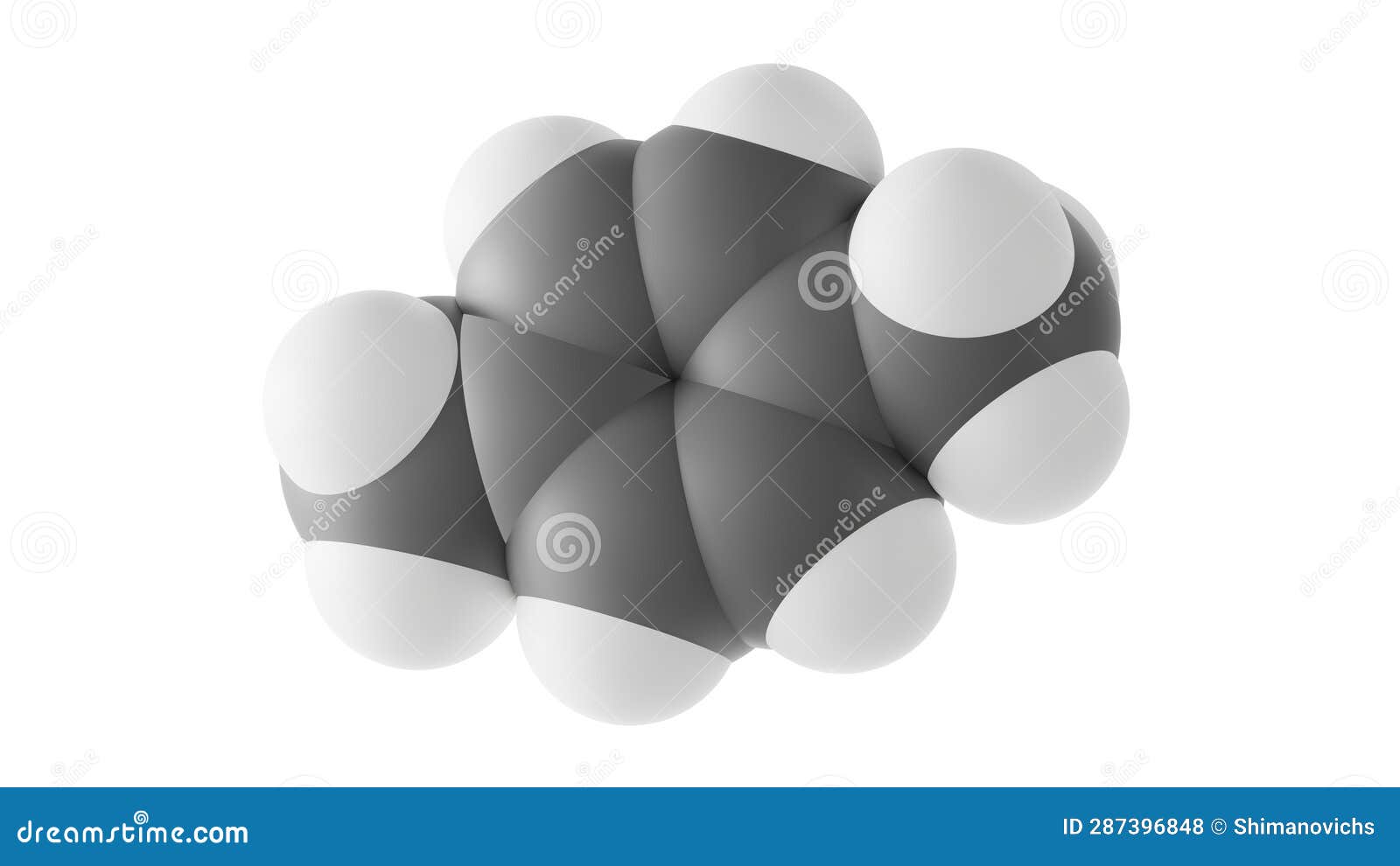 P-xylene Molecule, Para-xylene Molecular Structure, Isolated 3d Model ...