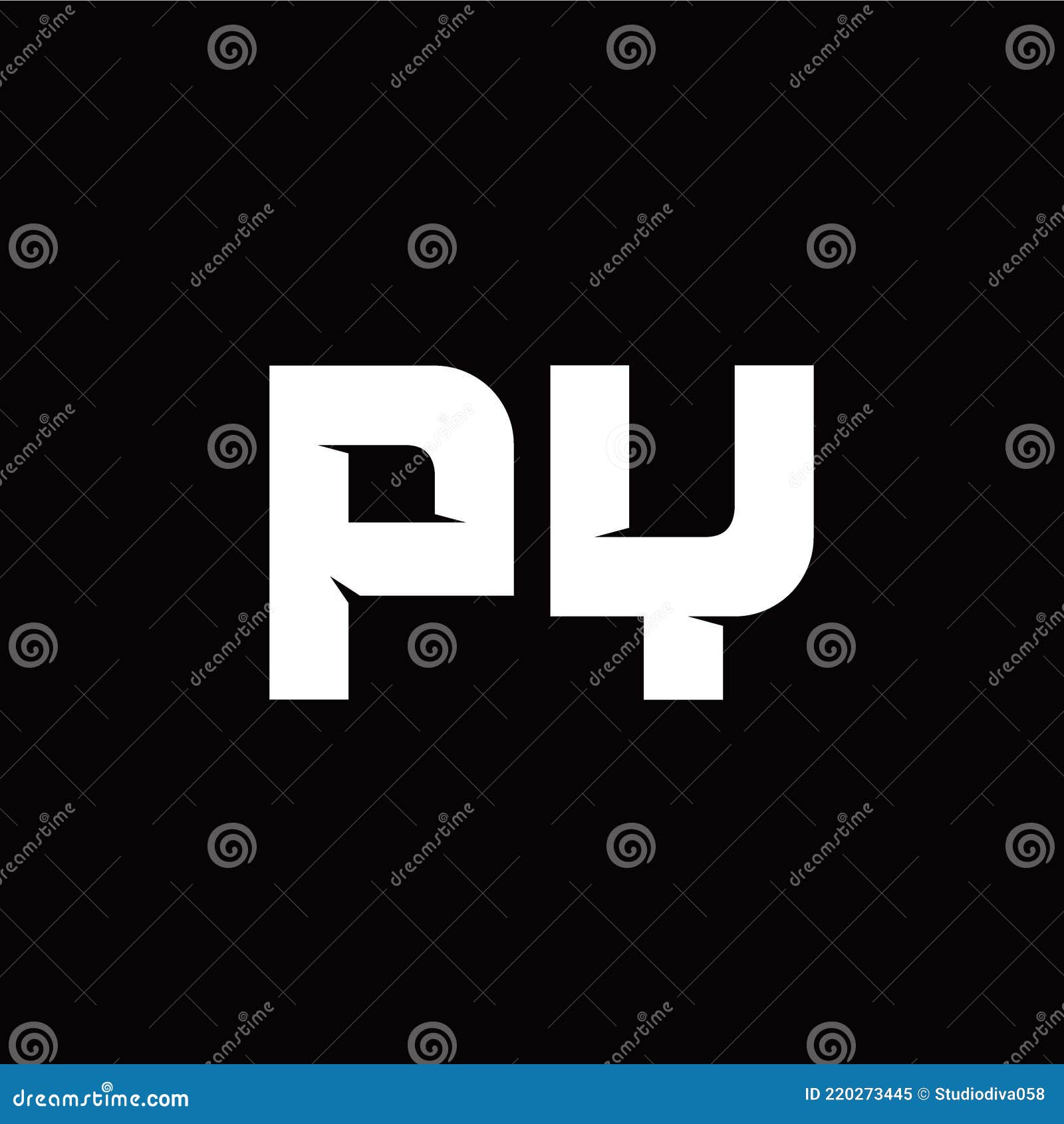 P Y Letter Monogram Style Initial Logo Template Stock Illustration ...