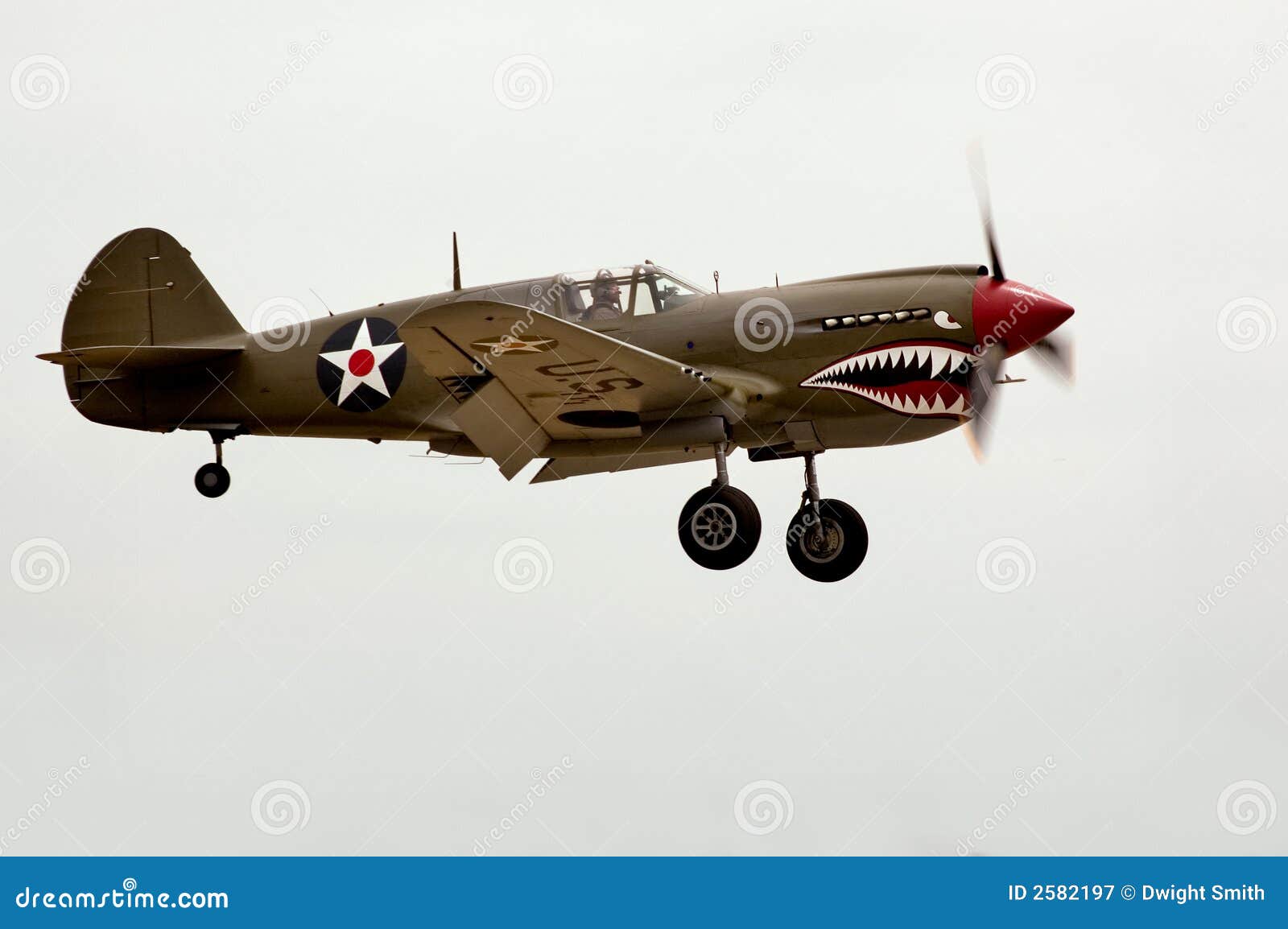 P40 Landing stock image. Image of united, classic, airplane - 2582197