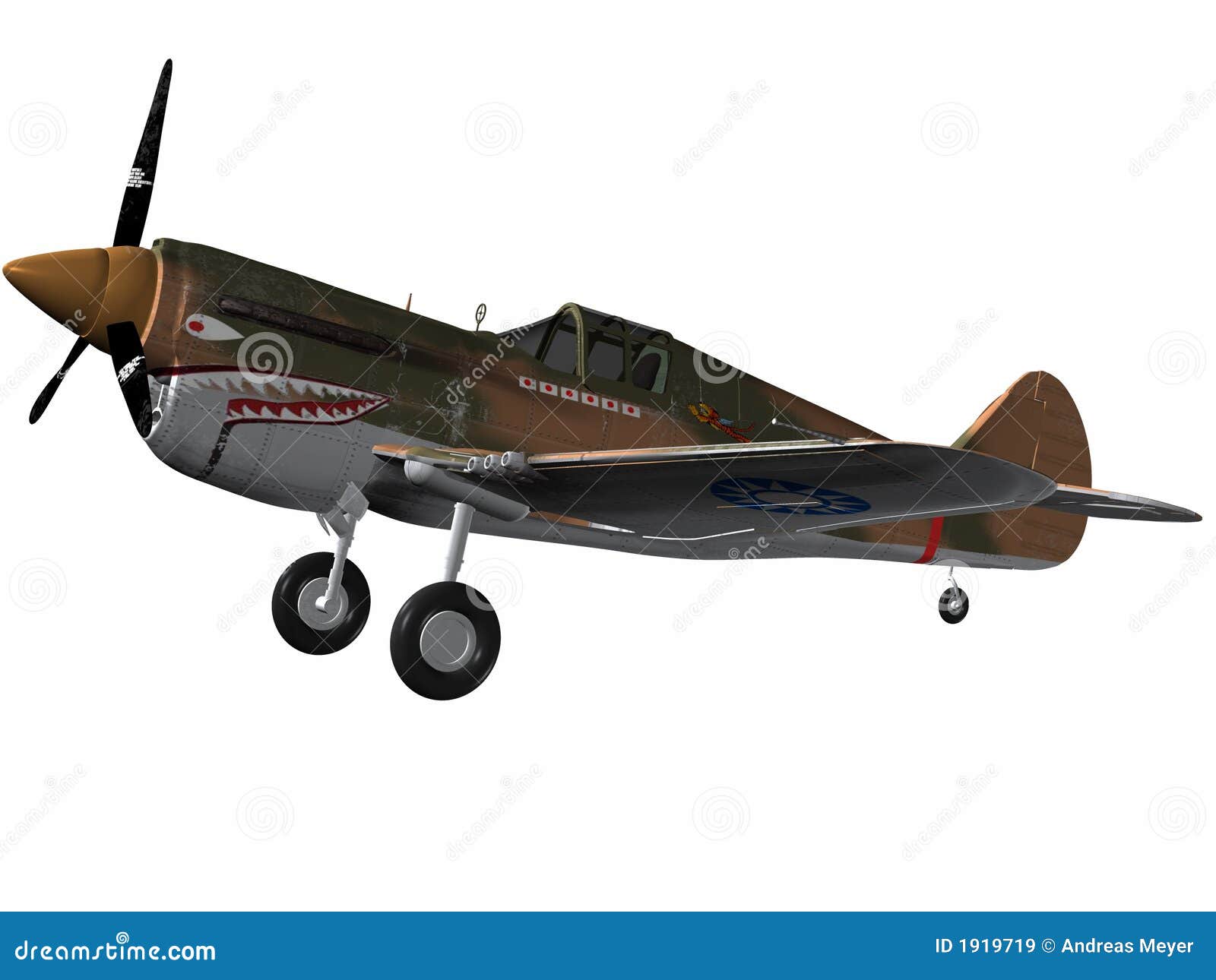 P40 Warhawk stock illustration. Illustration of digital - 1919719
