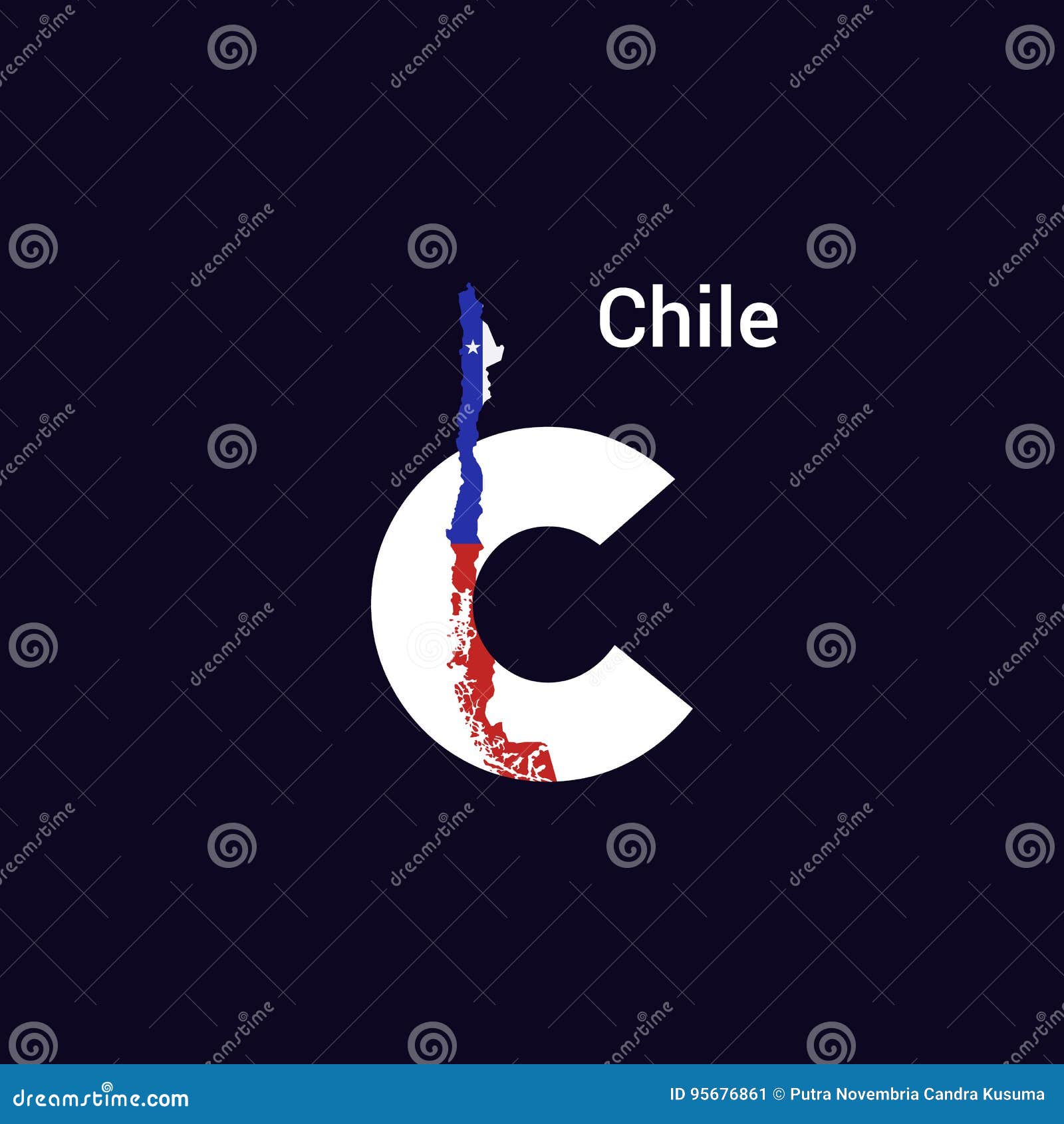 País Da Letra Inicial Com Mapa E Bandeira Ilustração do Vetor ...