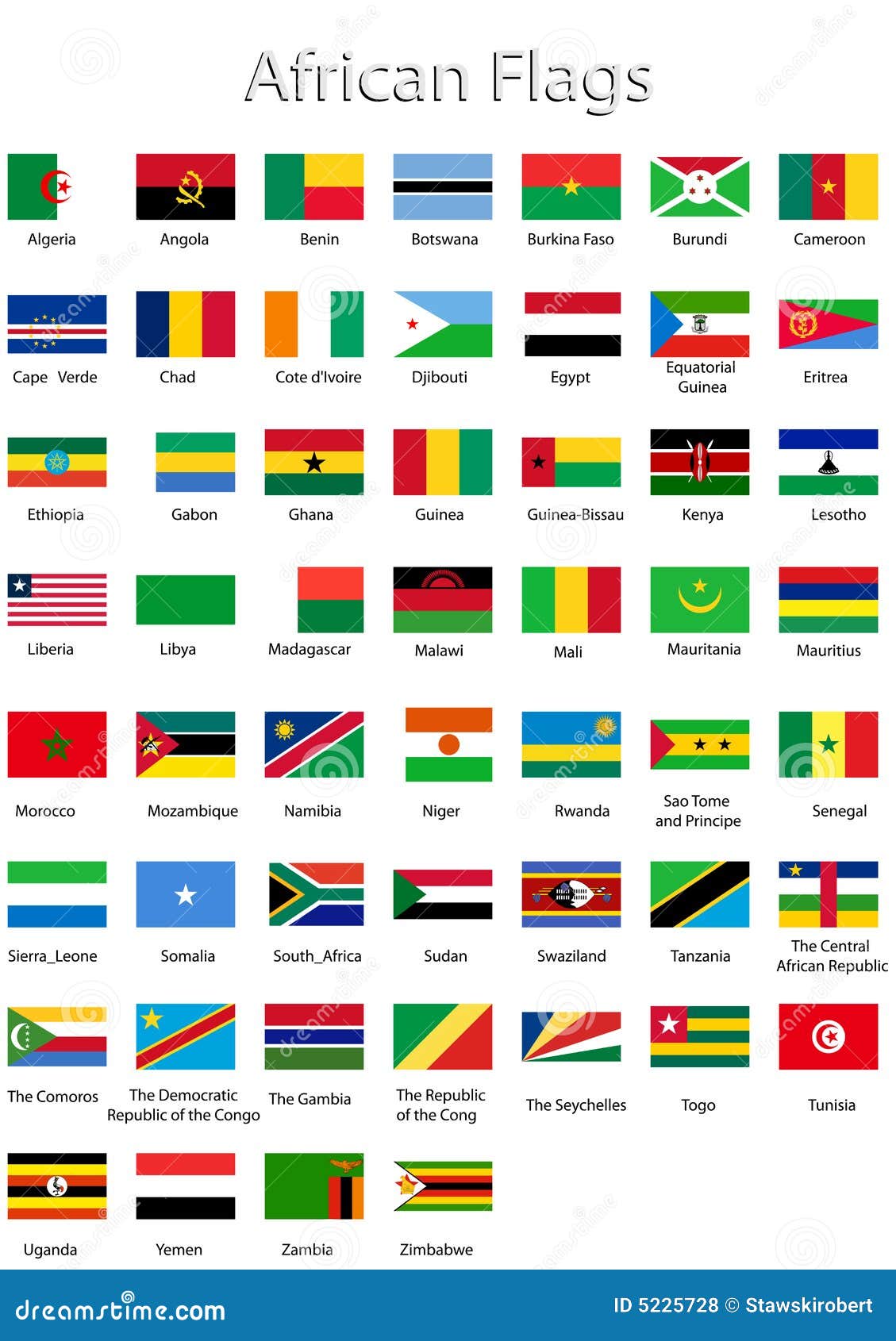 Países africanos ilustración del vector. Ilustración de atlas - 5225728