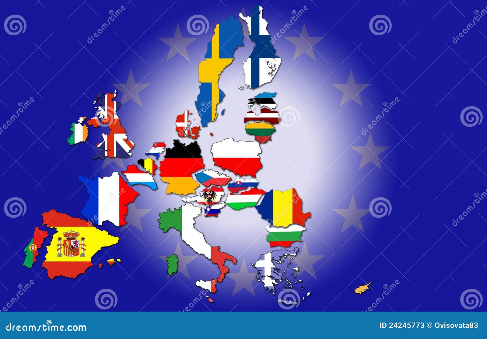 Países de la unión europea stock de ilustración. Ilustración de europeo ...