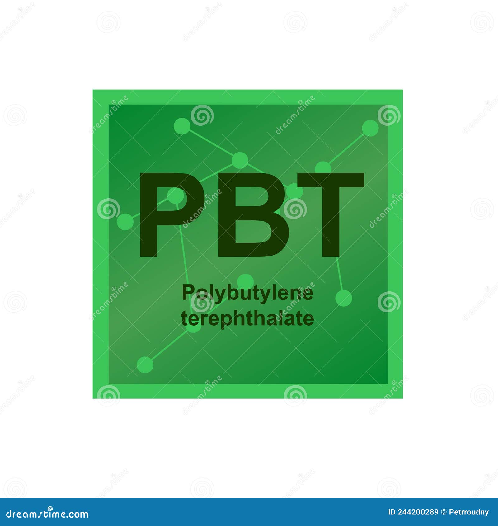 Polybutylene Terephthalate (PBT) Polymer On Blue Background Stock Photo ...