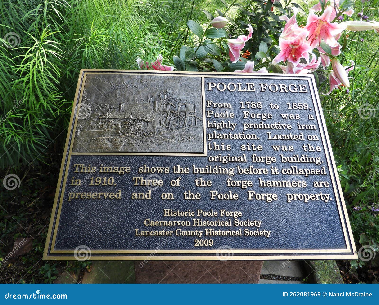 Historical Plaque Poole Forge 1786 Editorial Stock Image - Image of ...