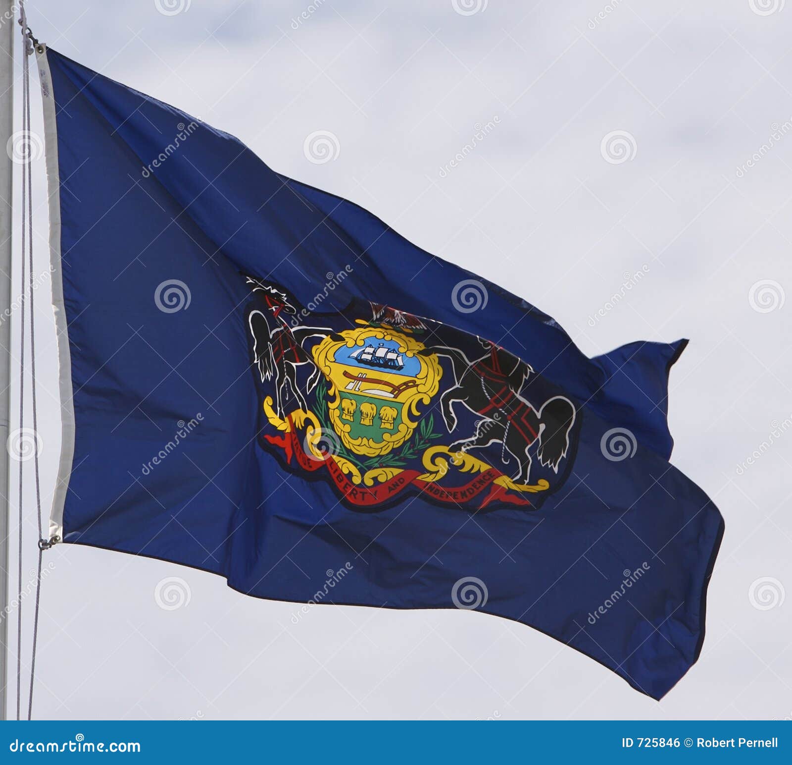 PA Flag stock photo. Image of pole, symbol, pennsylvania - 725846
