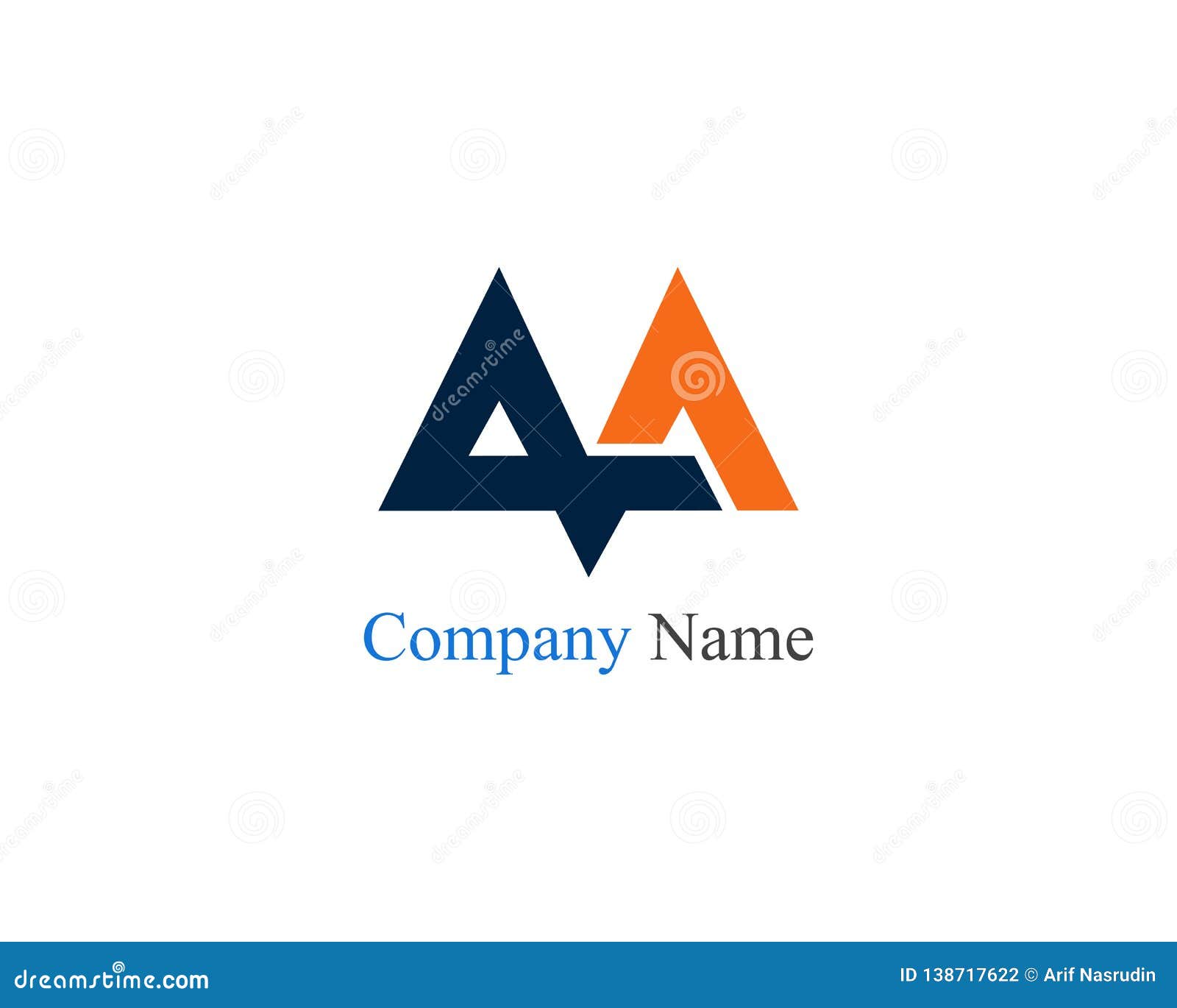 PA Initial Logo Company Name Colored Vector Stock Illustration ...