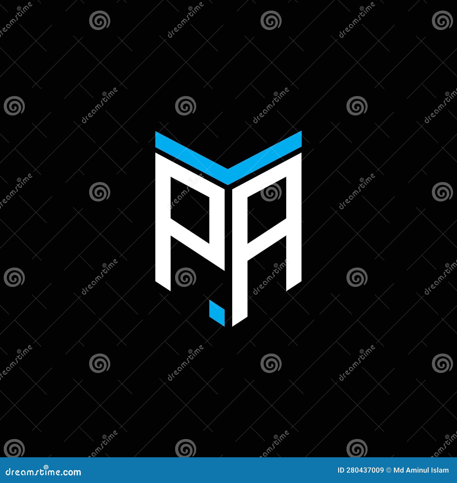 PA Letter Logo Creative Design with Vector Graphic Stock Vector ...