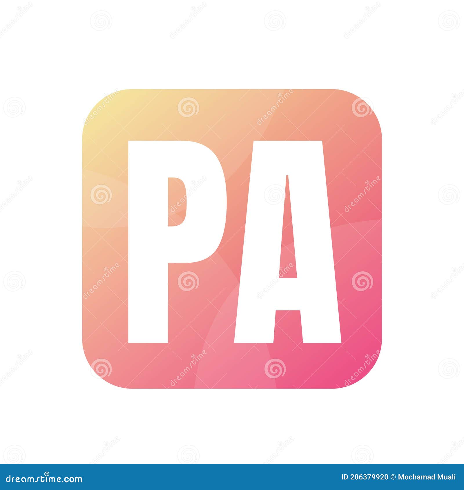 PA Letter Logo Design with Simple Style Stock Vector - Illustration of ...
