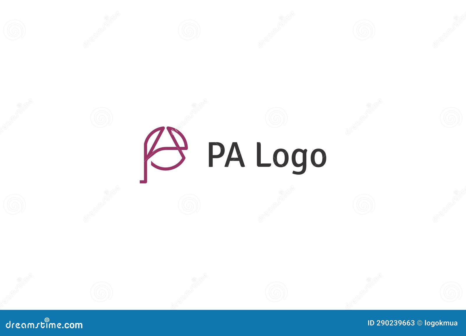 PA monogram logo design stock vector. Illustration of project - 290239663