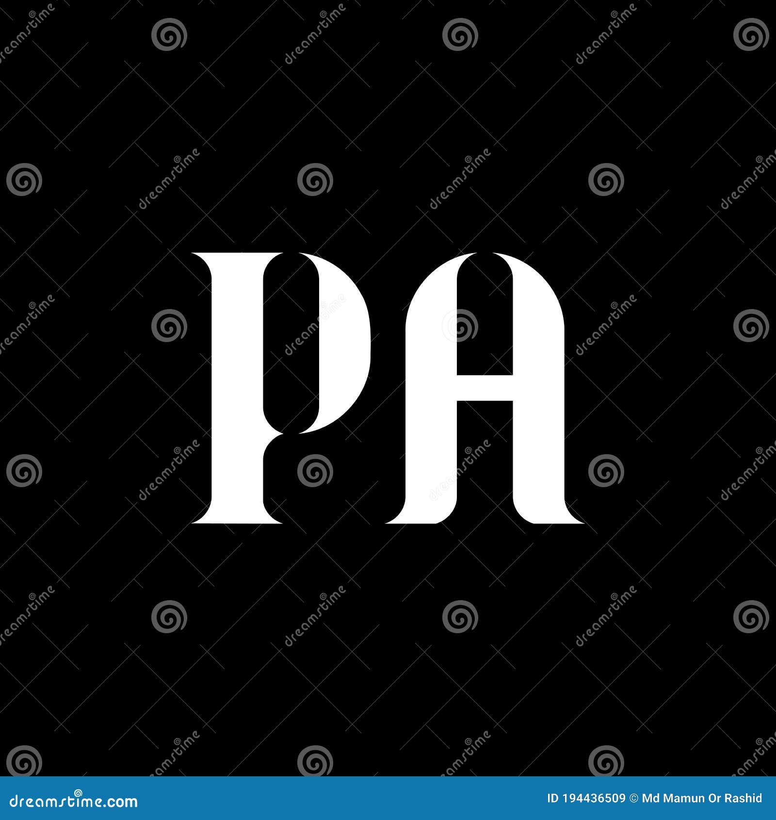 PA P a Letter Logo Design. Initial Letter PA Uppercase Monogram Logo ...