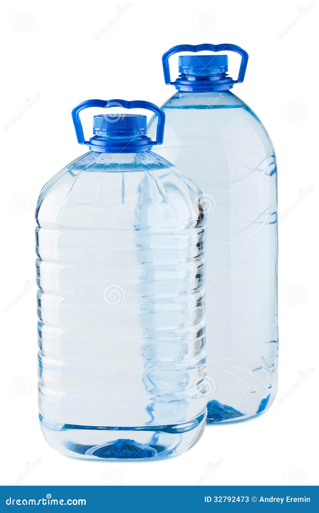 Paar grote waterflessen stock afbeelding. Image of handvat - 32792473
