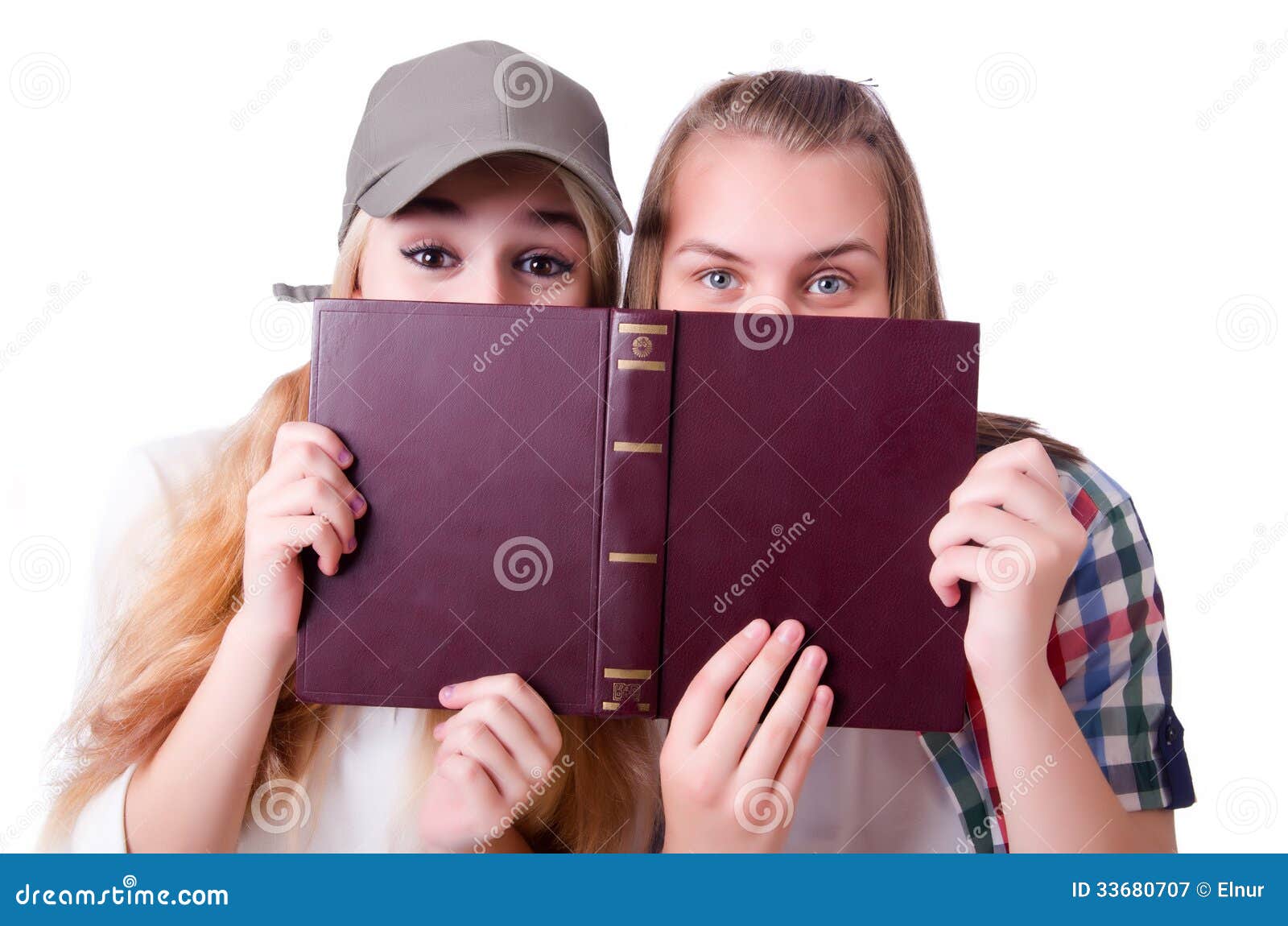 Paar jonge studenten stock afbeelding. Image of vrolijk - 33680707