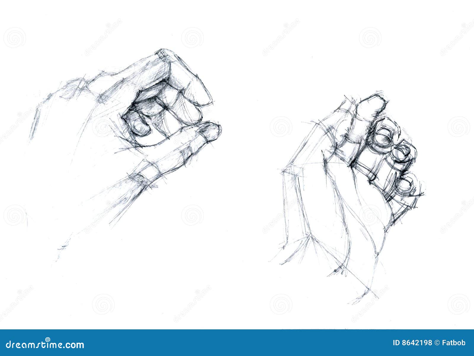 Paar van handenschets stock illustratie. Illustration of sluit - 8642198