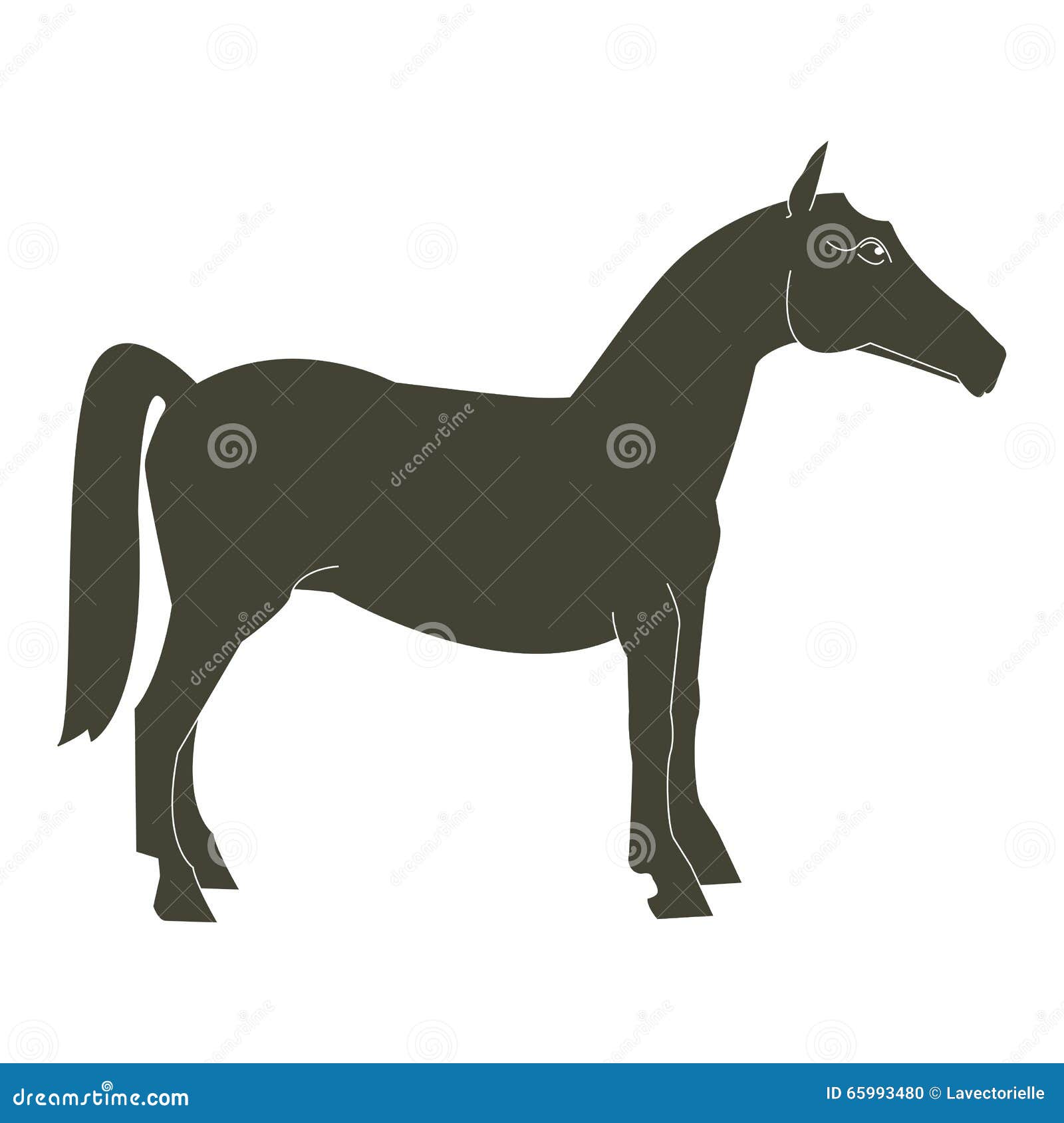 Paard vector illustratie. Illustration of merrie, pictogram - 65993480
