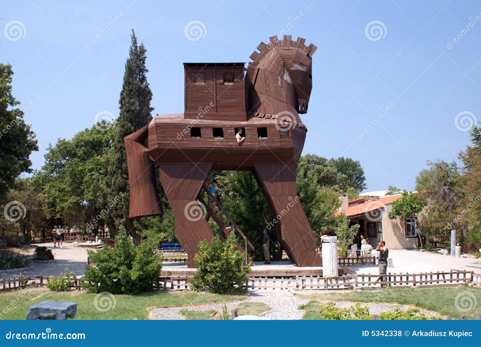 Paard van Troje stock foto. Image of toerist, mythologie - 5342338