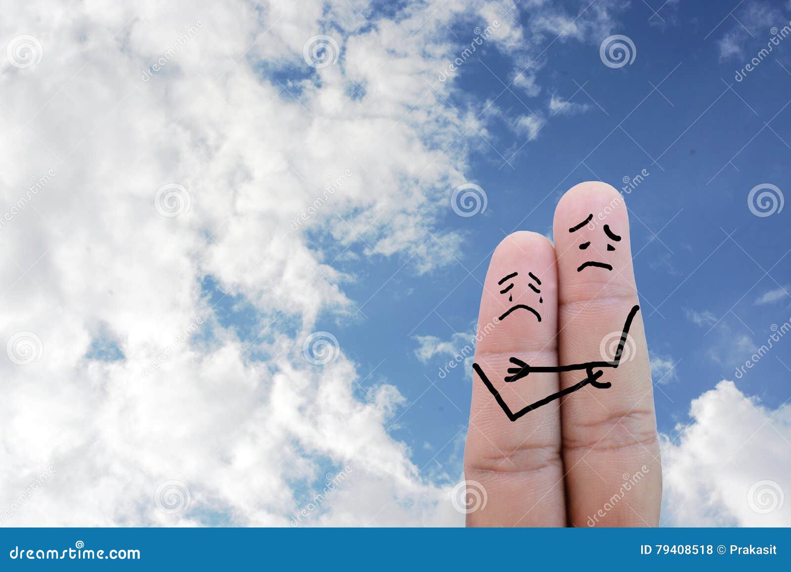 Paare in Der Liebe Gemalt Auf Fingern Stockfoto - Bild von mann, leute ...