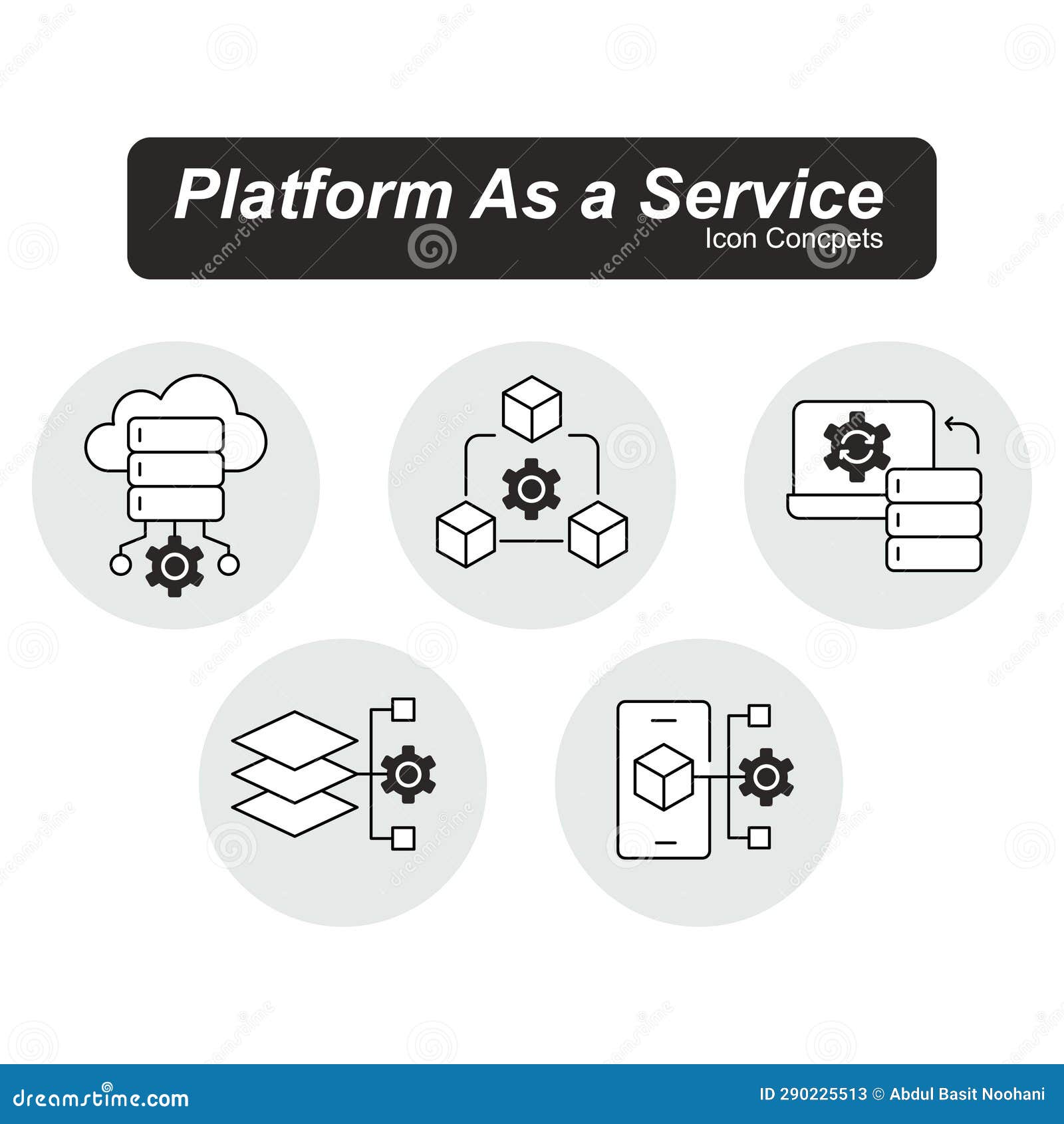 PaaS Icon. Platform As a Service Icon. PaaS Architecture Icon Stock ...