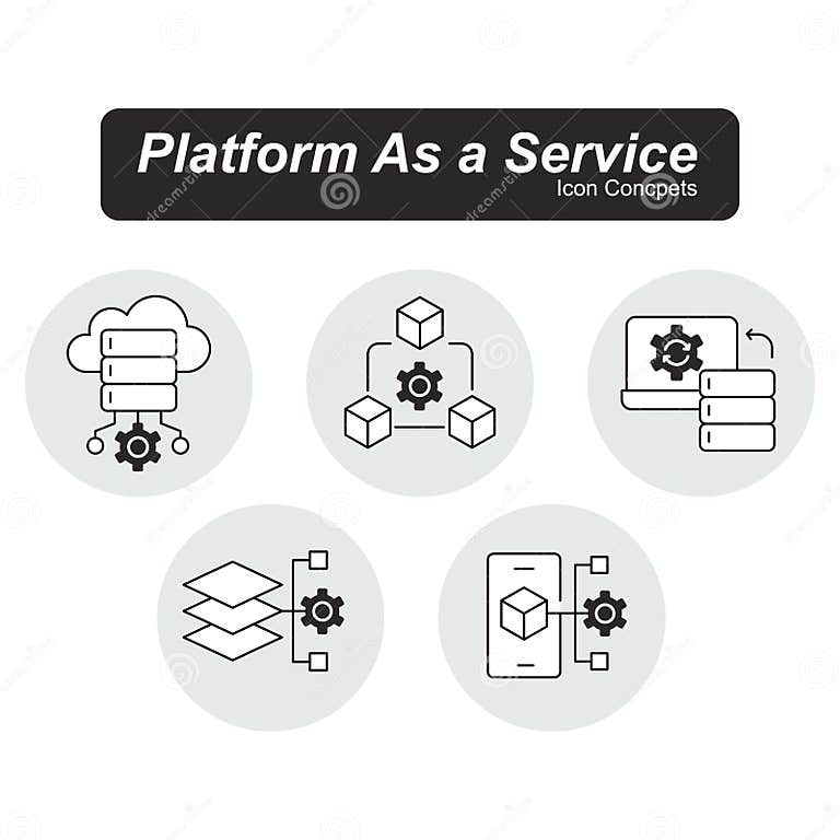 PaaS Icon. Platform As a Service Icon. PaaS Architecture Icon Stock ...