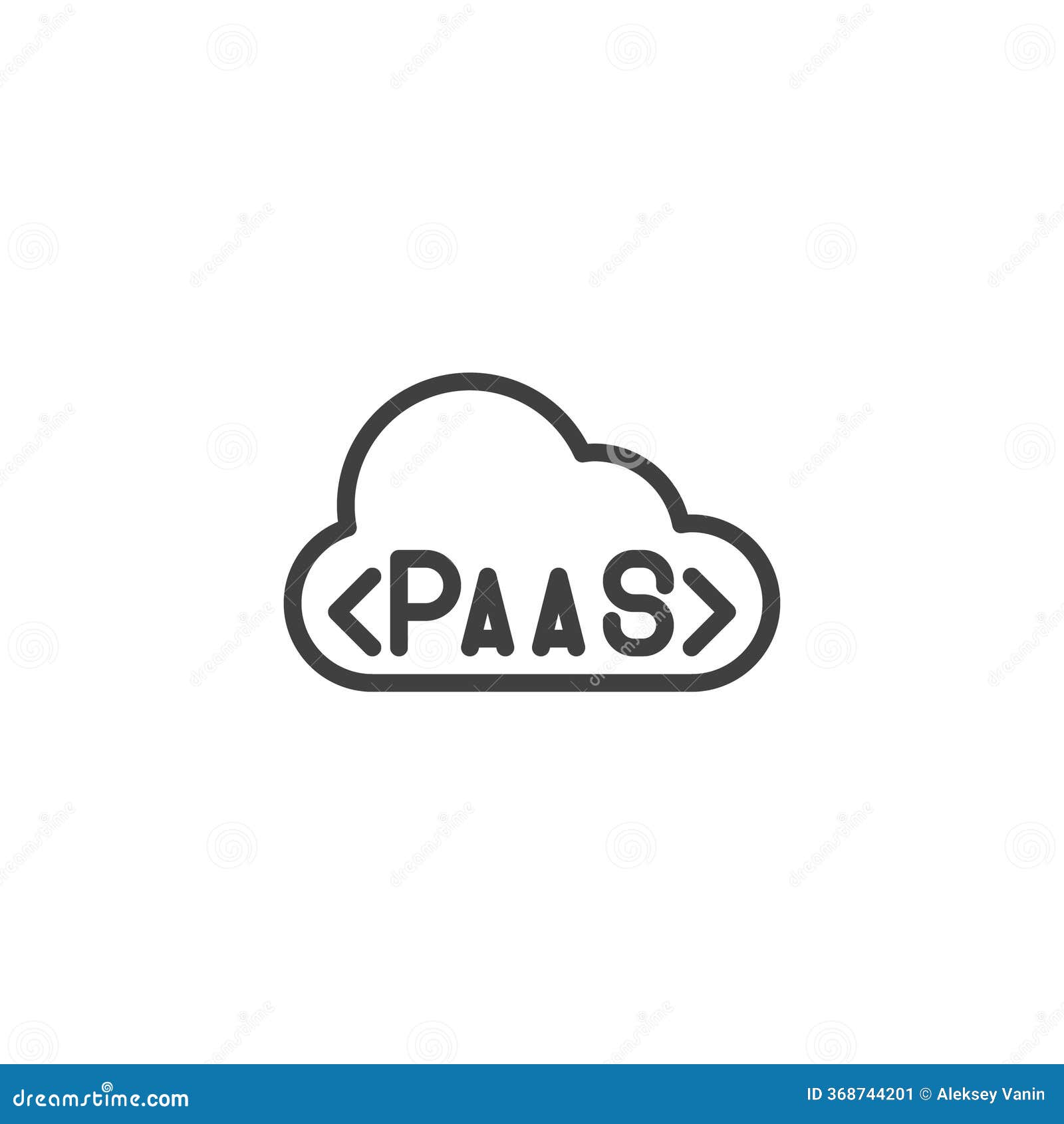 Paas Line Icon On White Vector Illustration | CartoonDealer.com #316010948