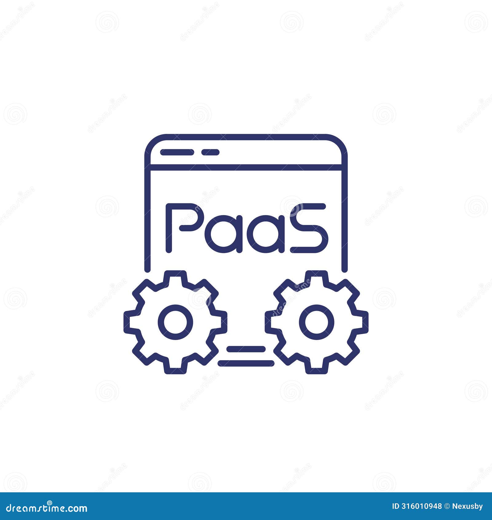 Paas Line Icon On White Vector Illustration | CartoonDealer.com #316010948