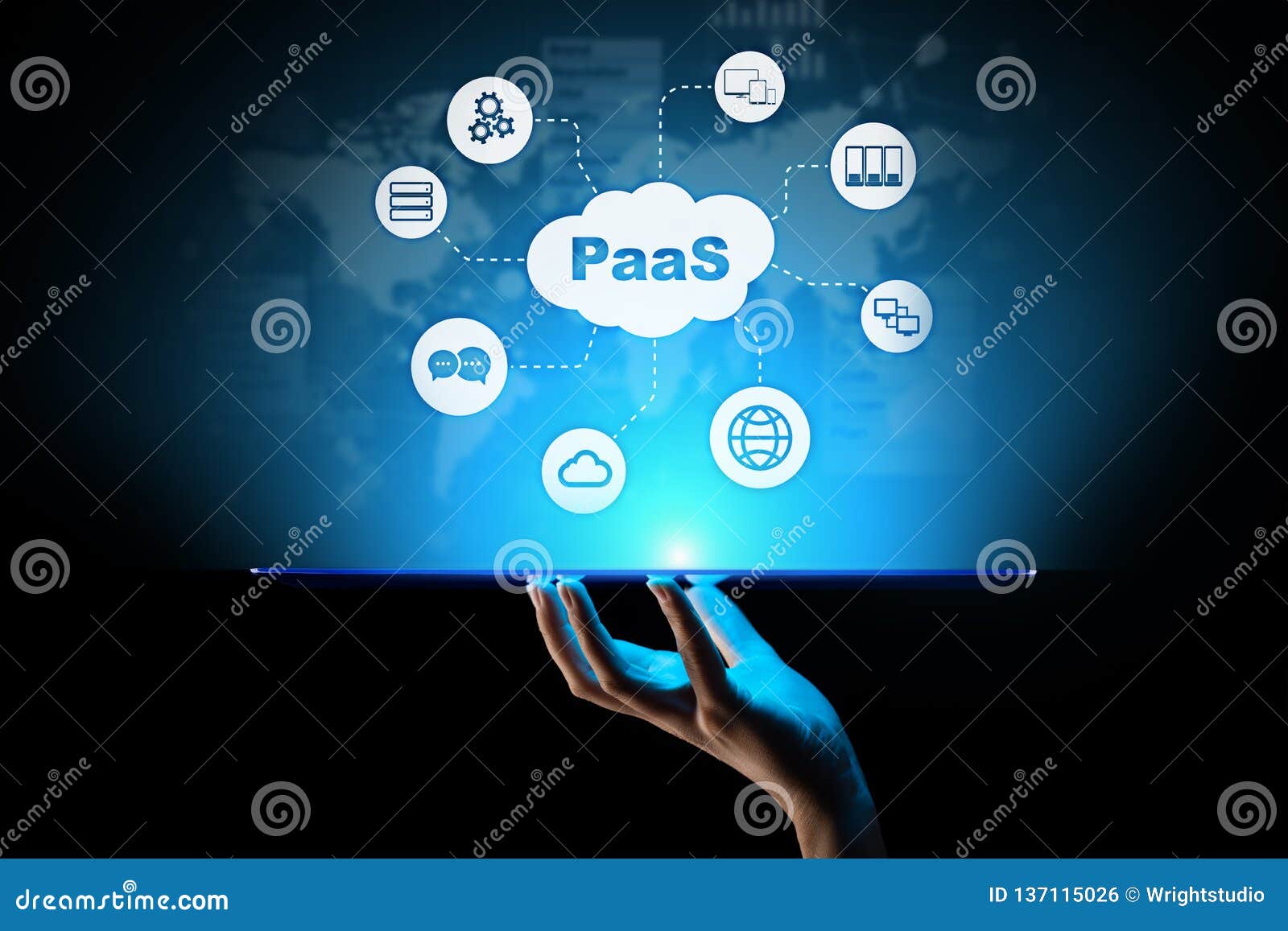 PaaS Platform As A Service Concept Infographic. Isometric 3d Vector ...