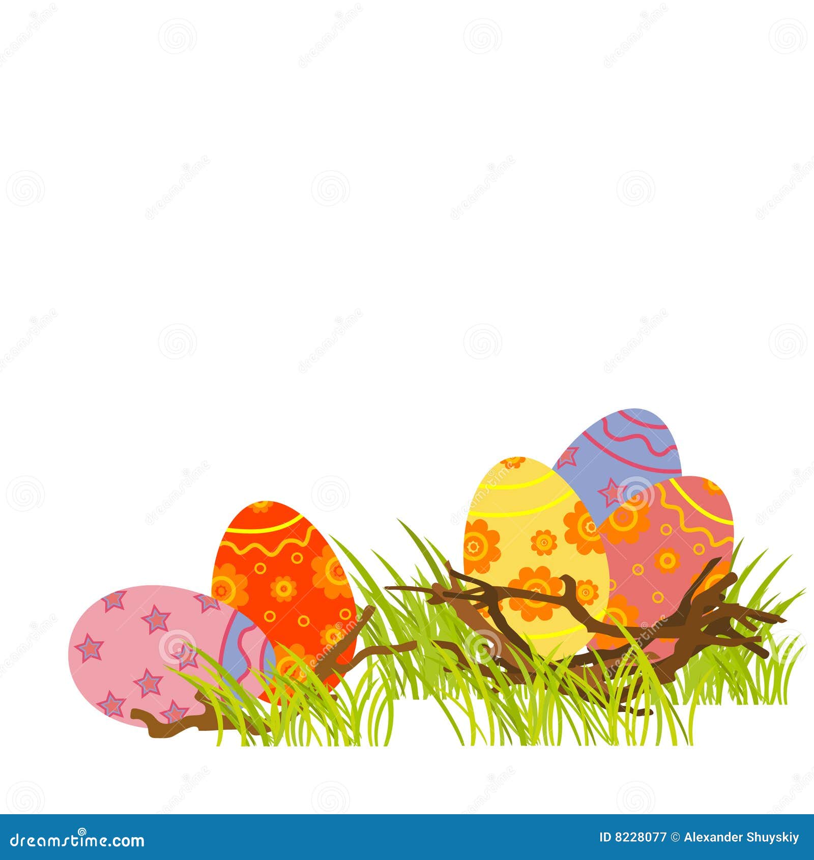 Paaseieren vector illustratie. Illustration of vakantie - 8228077