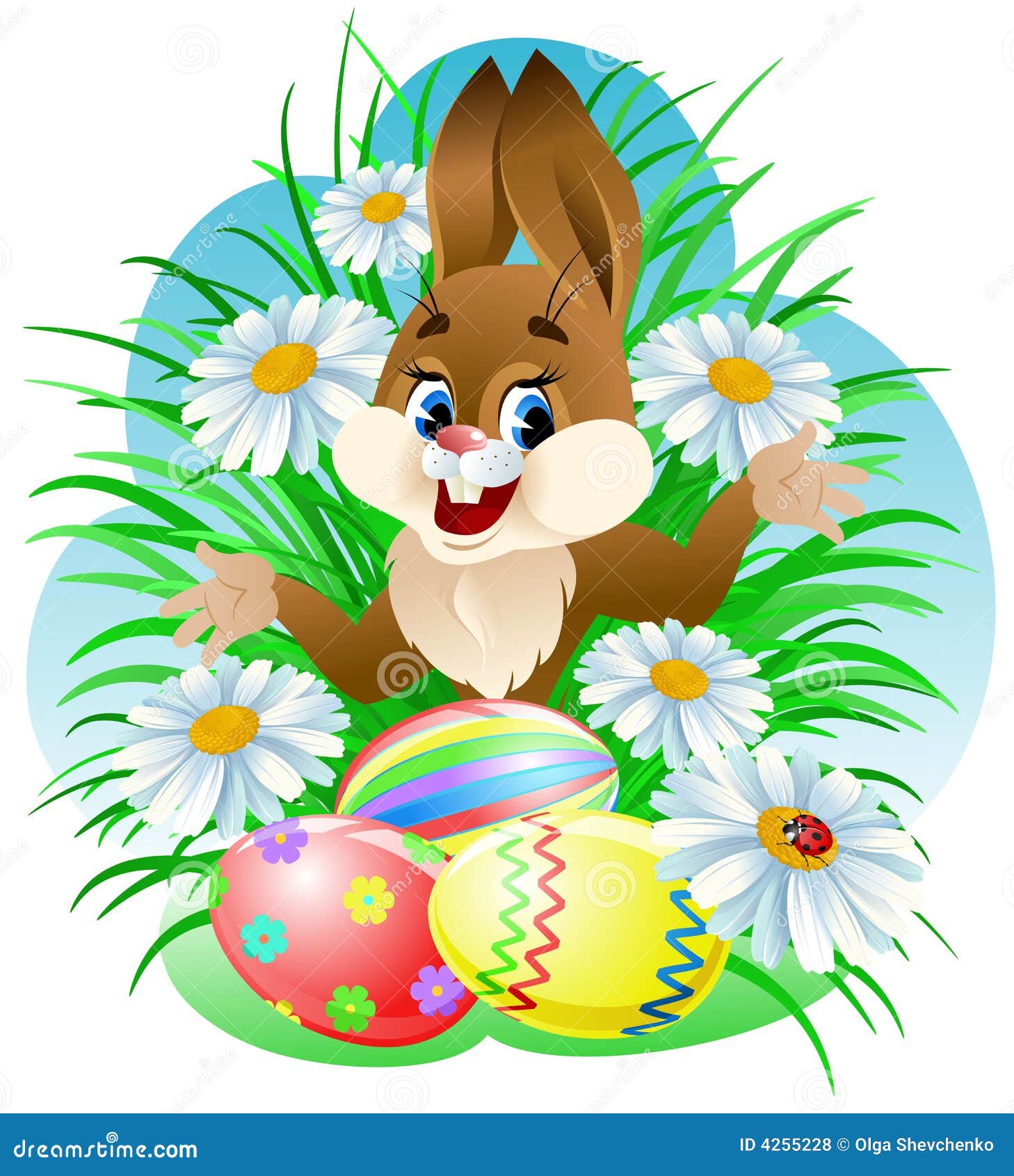 Paashaas stock illustratie. Illustration of kaart, verrijzenis - 4255228