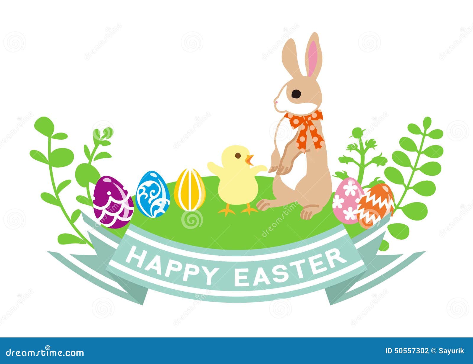 Paashaas En Kuiken-Klem Art. Vector Illustratie - Illustration of ...