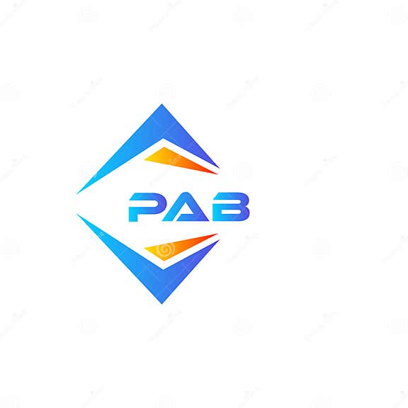 PAB Abstract Technology Logo Design on White Background. PAB Creative ...