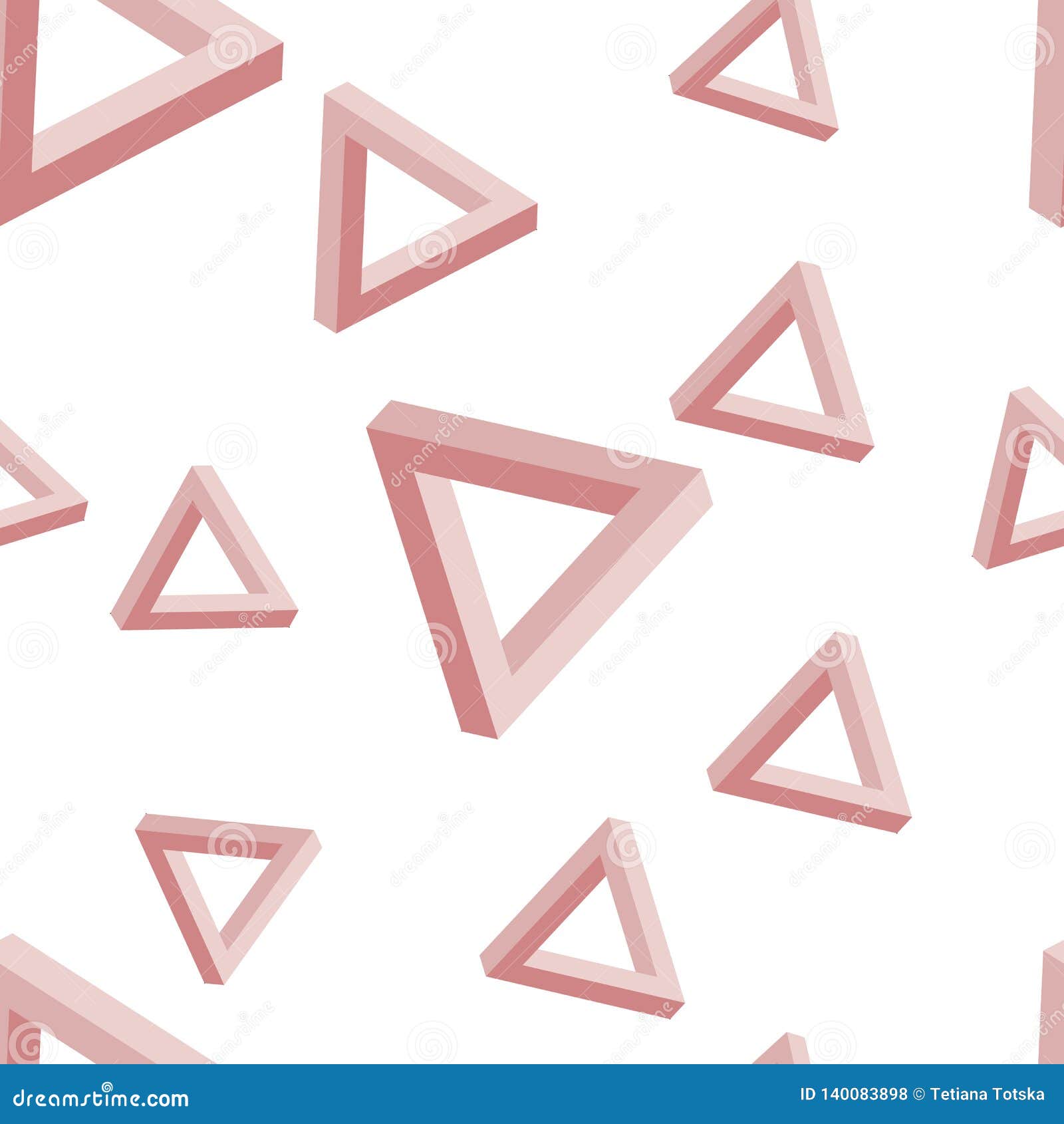 Optical Illusion, Triangle Seamless Pattern. Triangle Penrose. Triangle ...